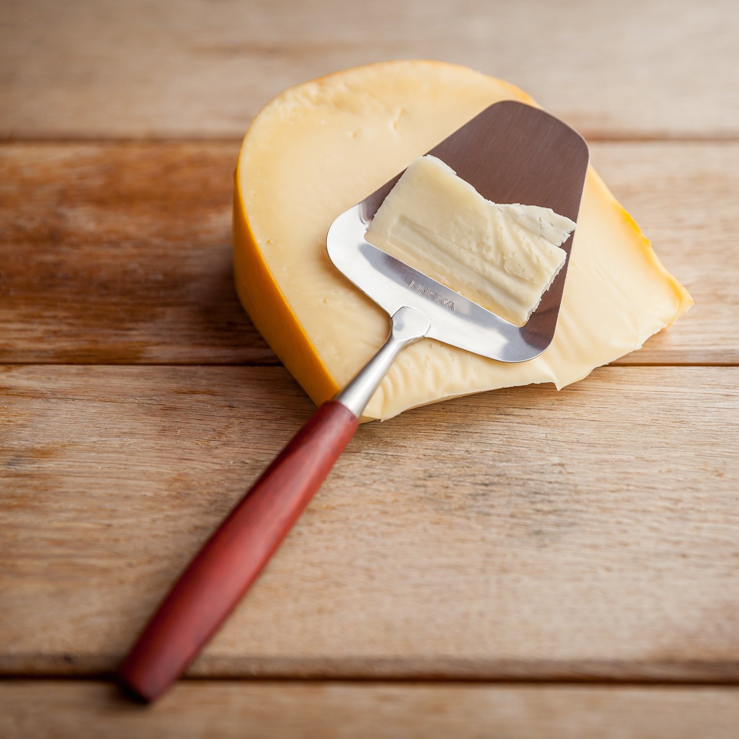 Boska Holland Cheese Slicer and Plane w. Rose Wood Handle, Flex Steel Blade, 10 Year Guarantee, Taste Collection