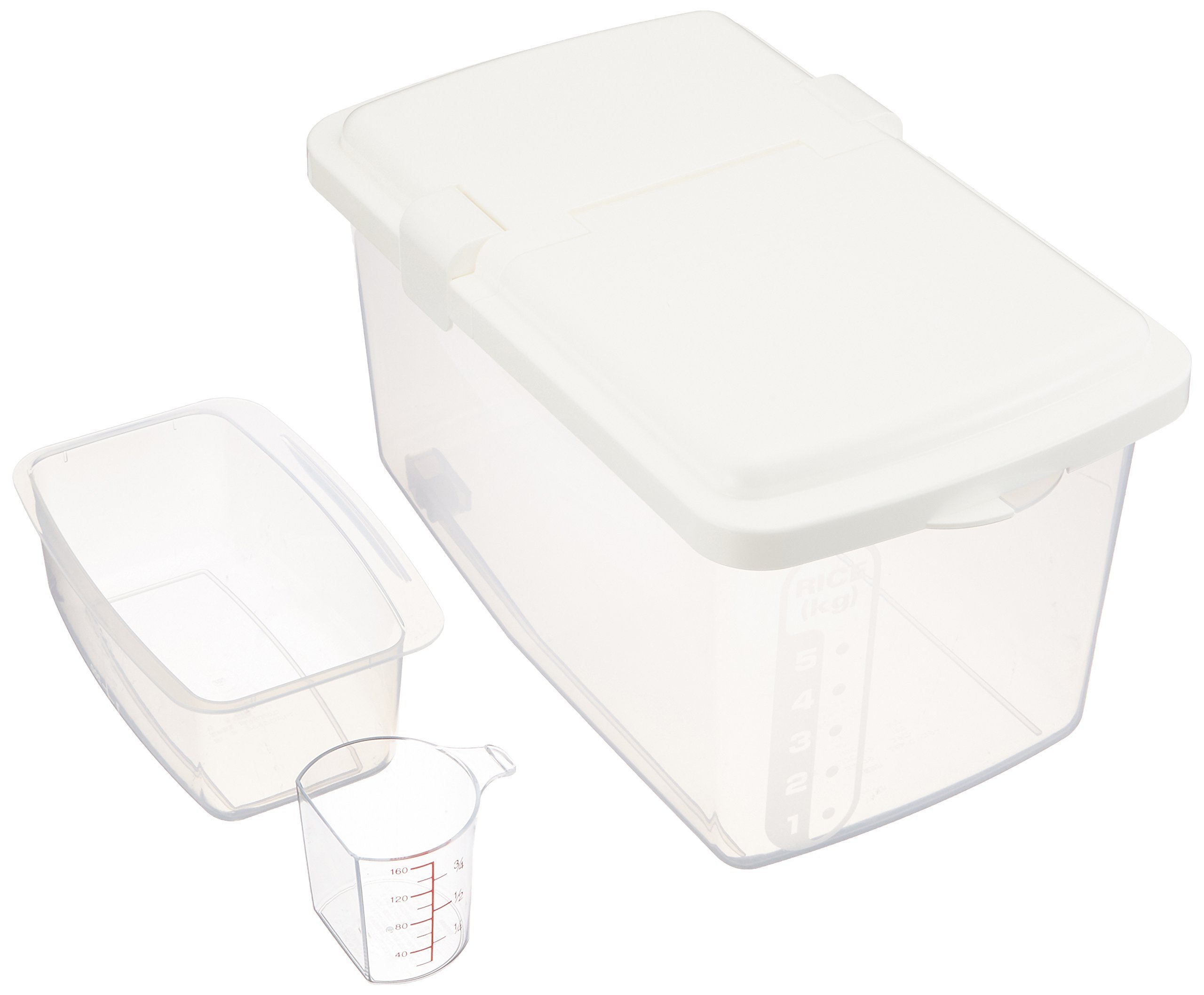 JapanBargain, Japanese Plastic Kome Bitsu Raw Rice Food Storage Container (11 LBS)