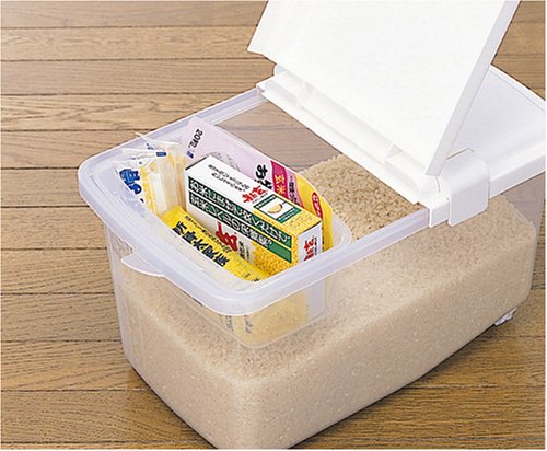 JapanBargain, Japanese Plastic Kome Bitsu Raw Rice Food Storage Container (11 LBS)