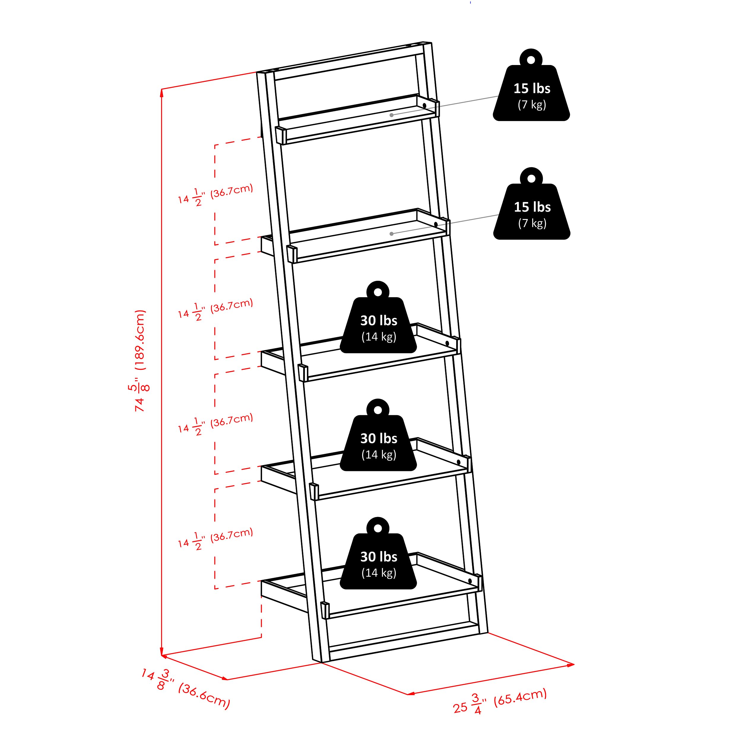 Winsome Wood Bailey Shelving, Black