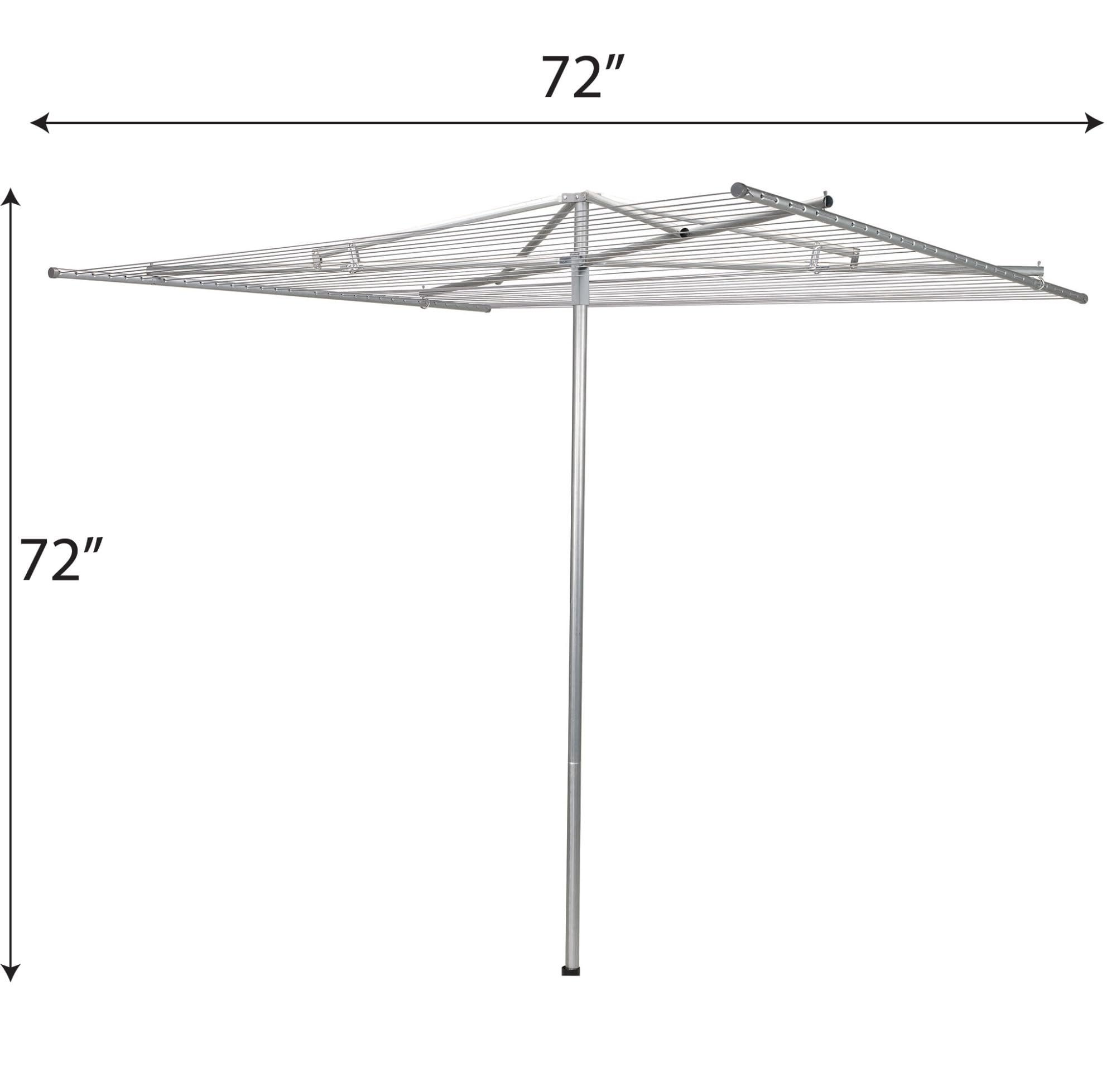 Household Essentials 17140-1 Rotary Outdoor Umbrella Drying Rack | Steel | 30-Lines with 182 ft. Clothesline