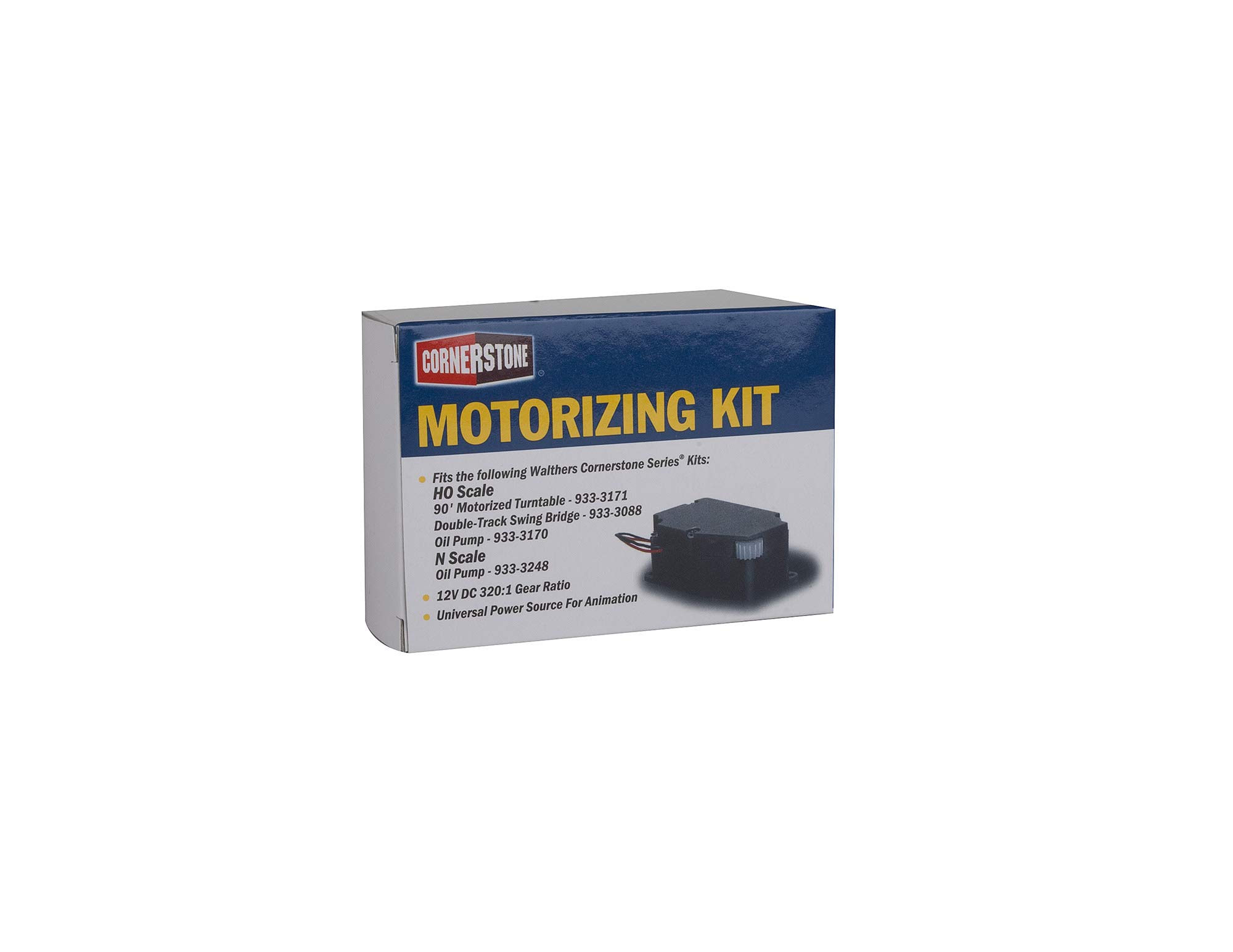 Walthers Cornerstone HO Scale Model Motorizing Kit Dc Motor & Gearbox for Swing Bridge, Oil Pumps, Turntable & Other Kits
