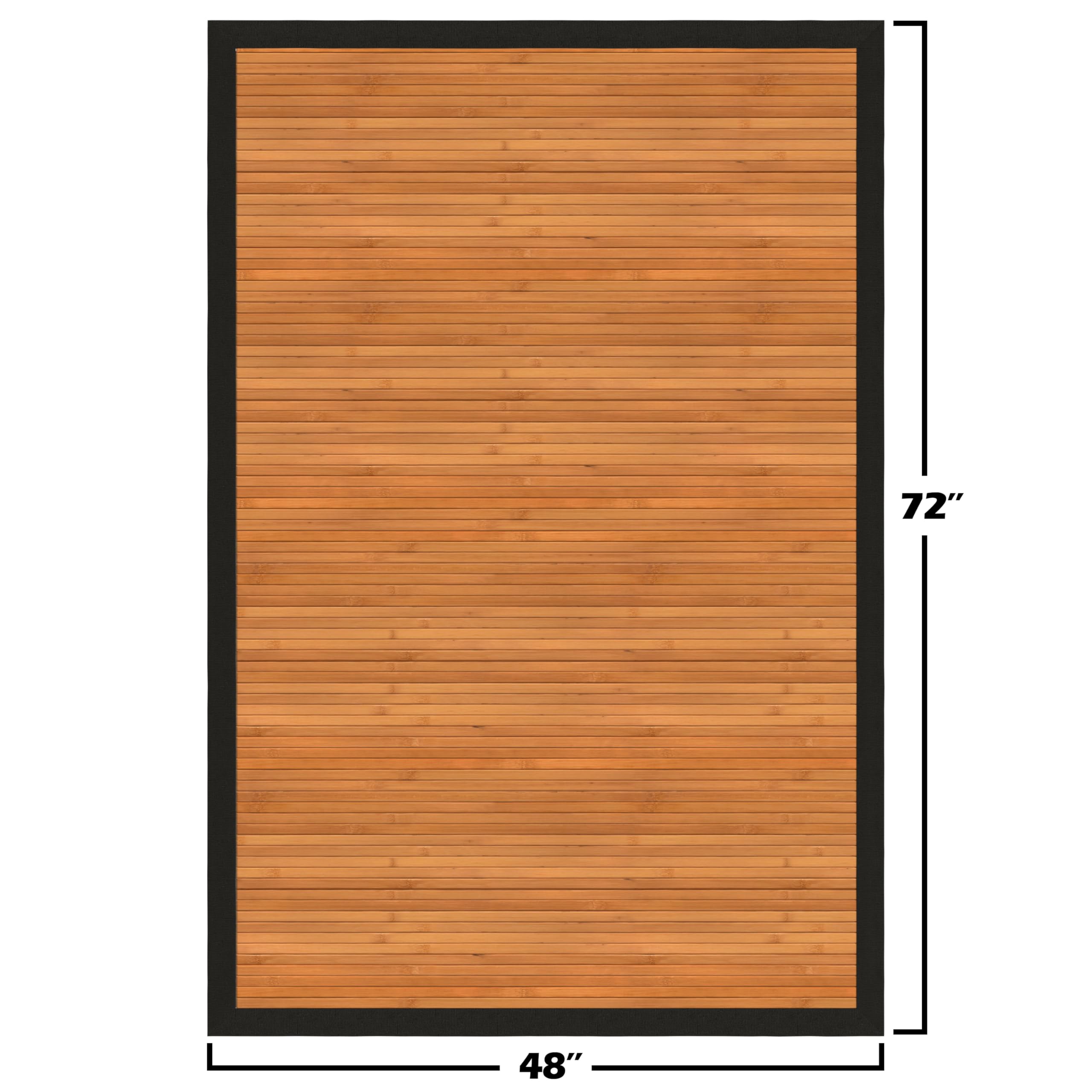 Oriental Furniture Bamboo Rug - Burnt Bamboo - 4' x 6'