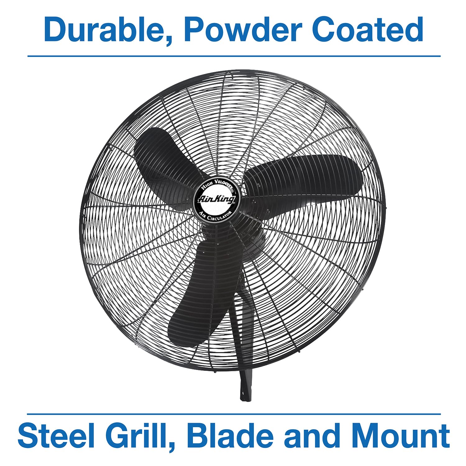 Air King 9070 30-Inch 1/3-Horsepower Industrial Grade Wall Mount Fan, Black Finish