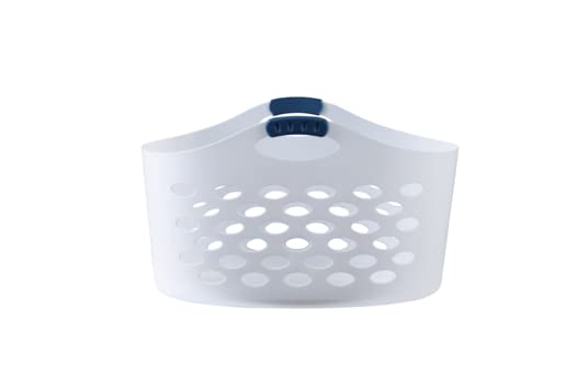 Rubbermaid Flex 'n Carry Laundry Hamper, 2.2-Bushel, White (FG260004WHTRB)