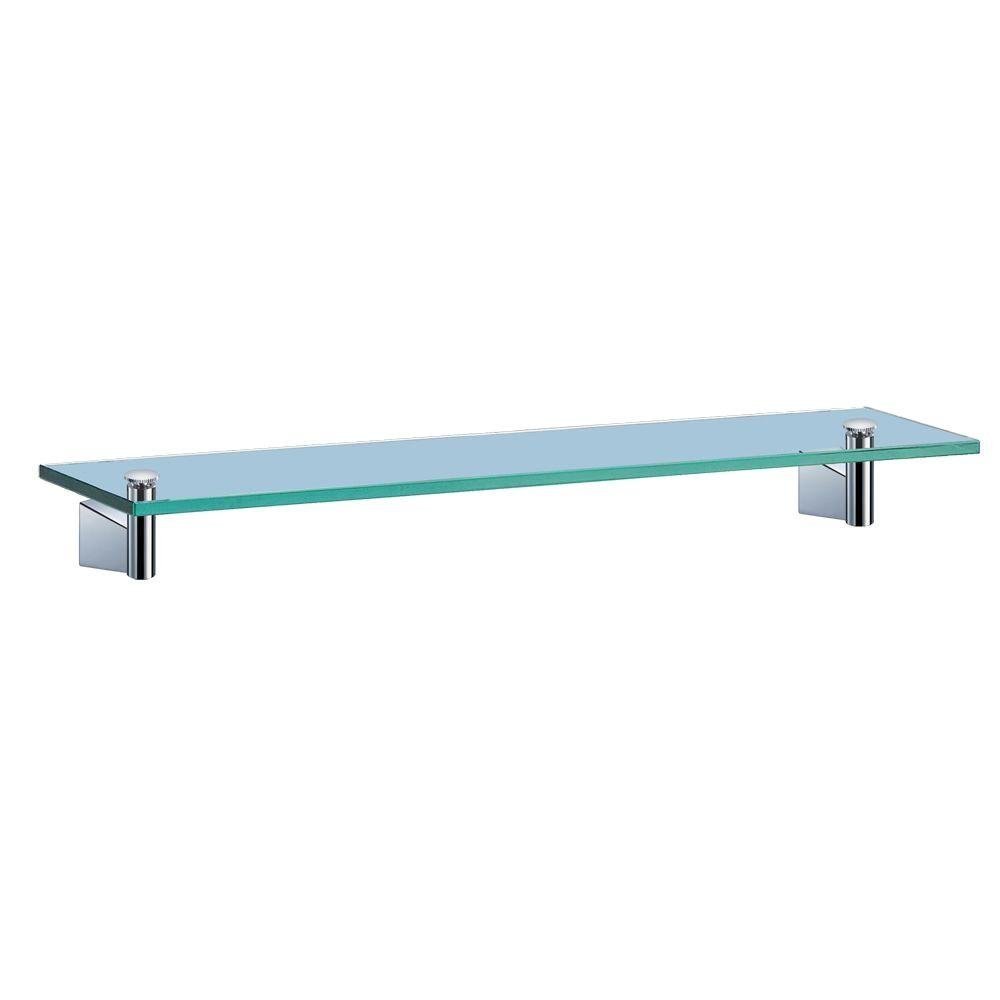 Gatco 4716 Bleu Glass Shelf, Chrome