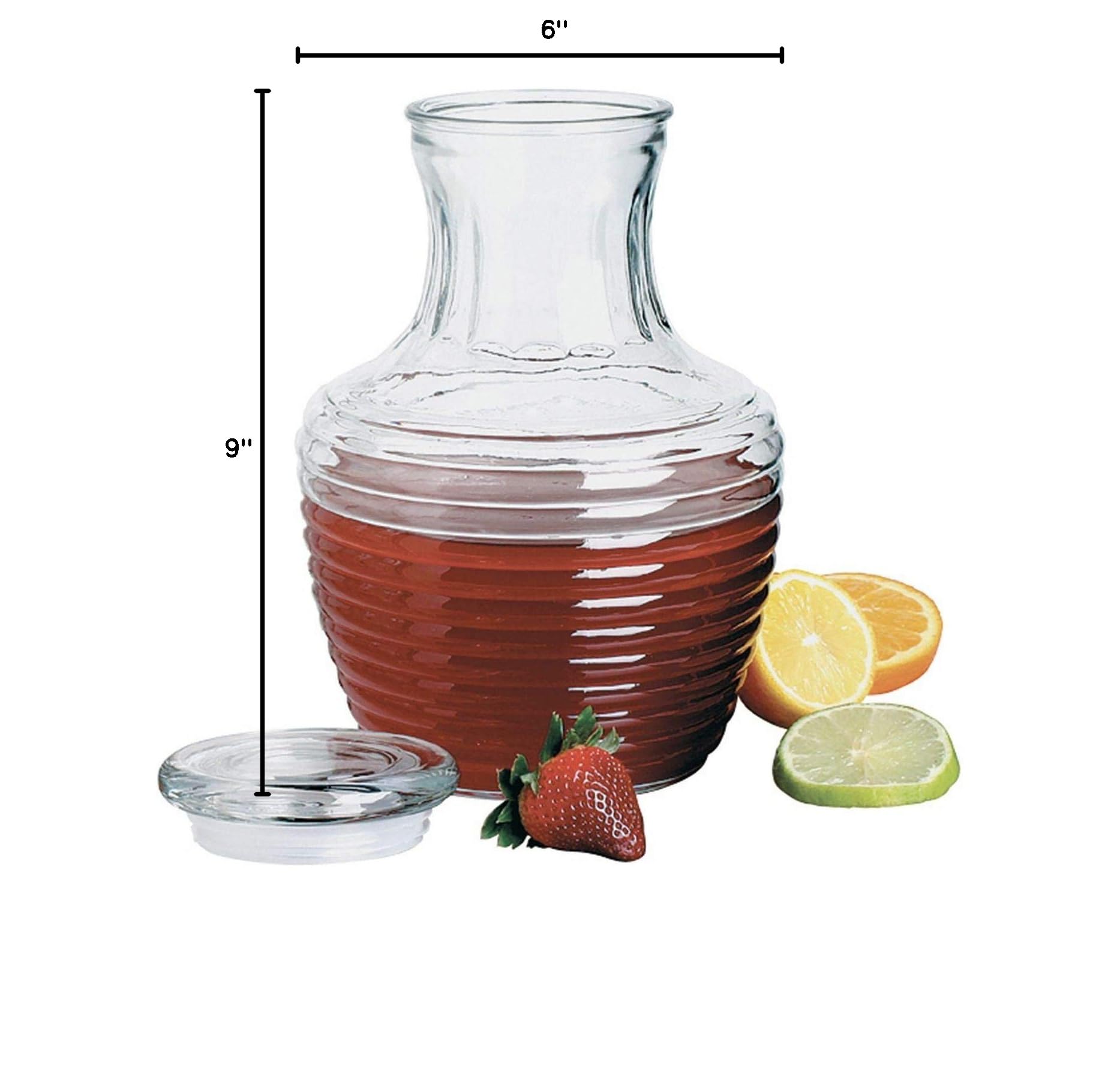 Anchor Hocking Chiller Glass Pitcher with Lid, 64-Ounce