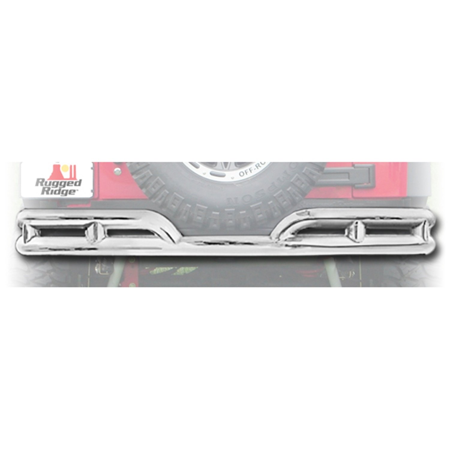 Rugged Ridge Dual Tube Bumper, Rear | Mid-Width, Steel, Textured Black | 11571.10 | Fits 2007-2018 Jeep Wrangler JK