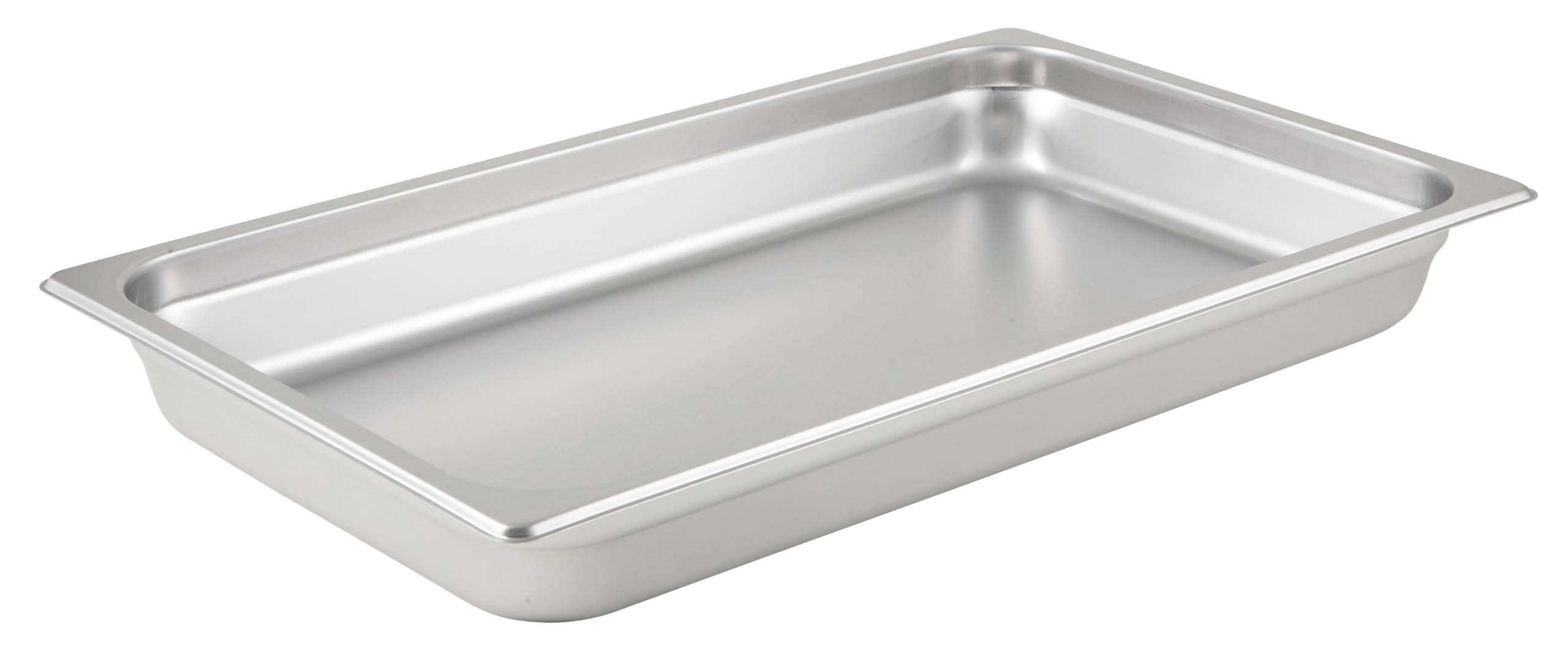 Winco 2.5-Inch Deep Full-Size Anti-Jamming Steam Table Pan, 25 Gauge, NSF, Stainless Steel