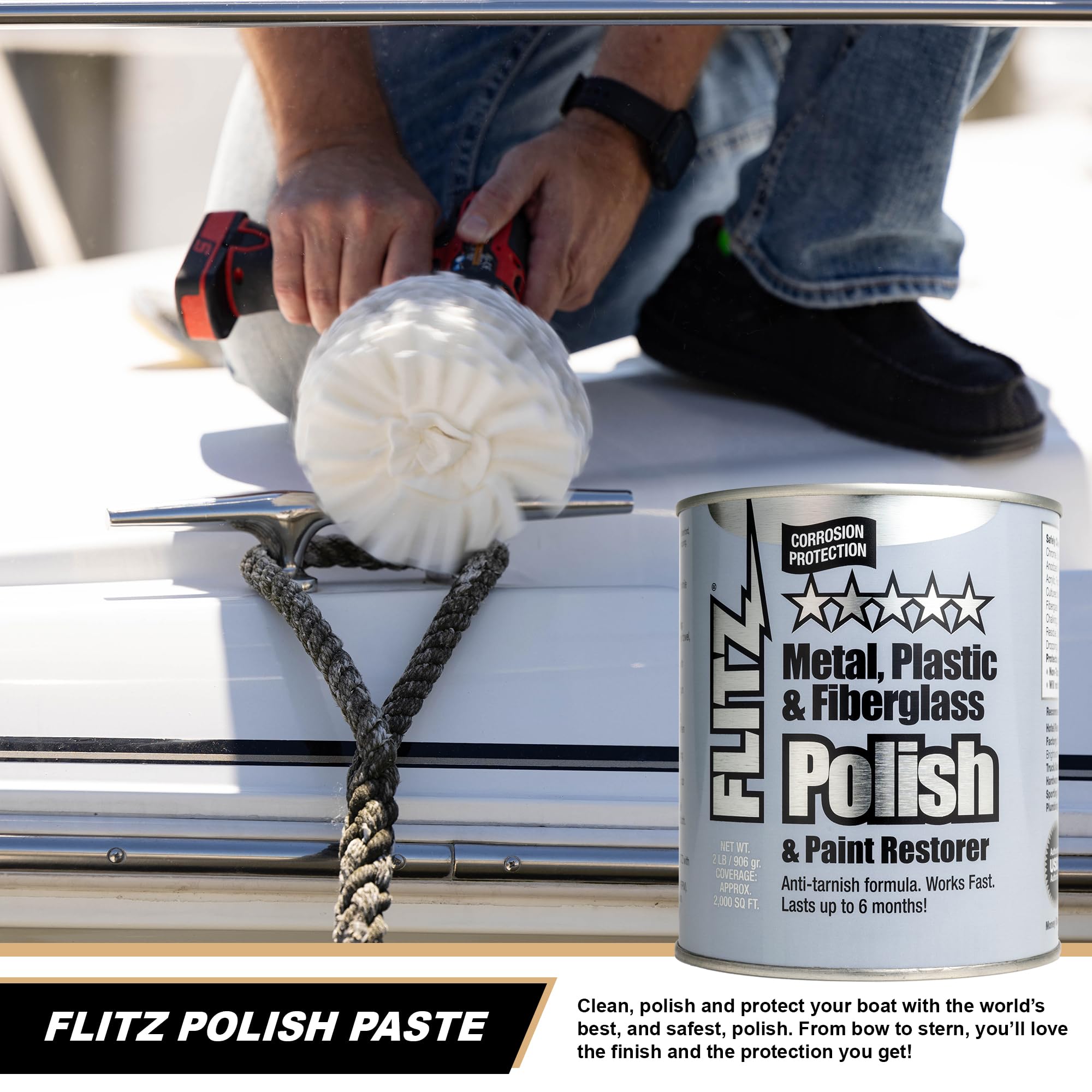 Flitz International Multi Purpose Metal Polish, 2.2-Pound, Blue, Single (CA 03518-6)