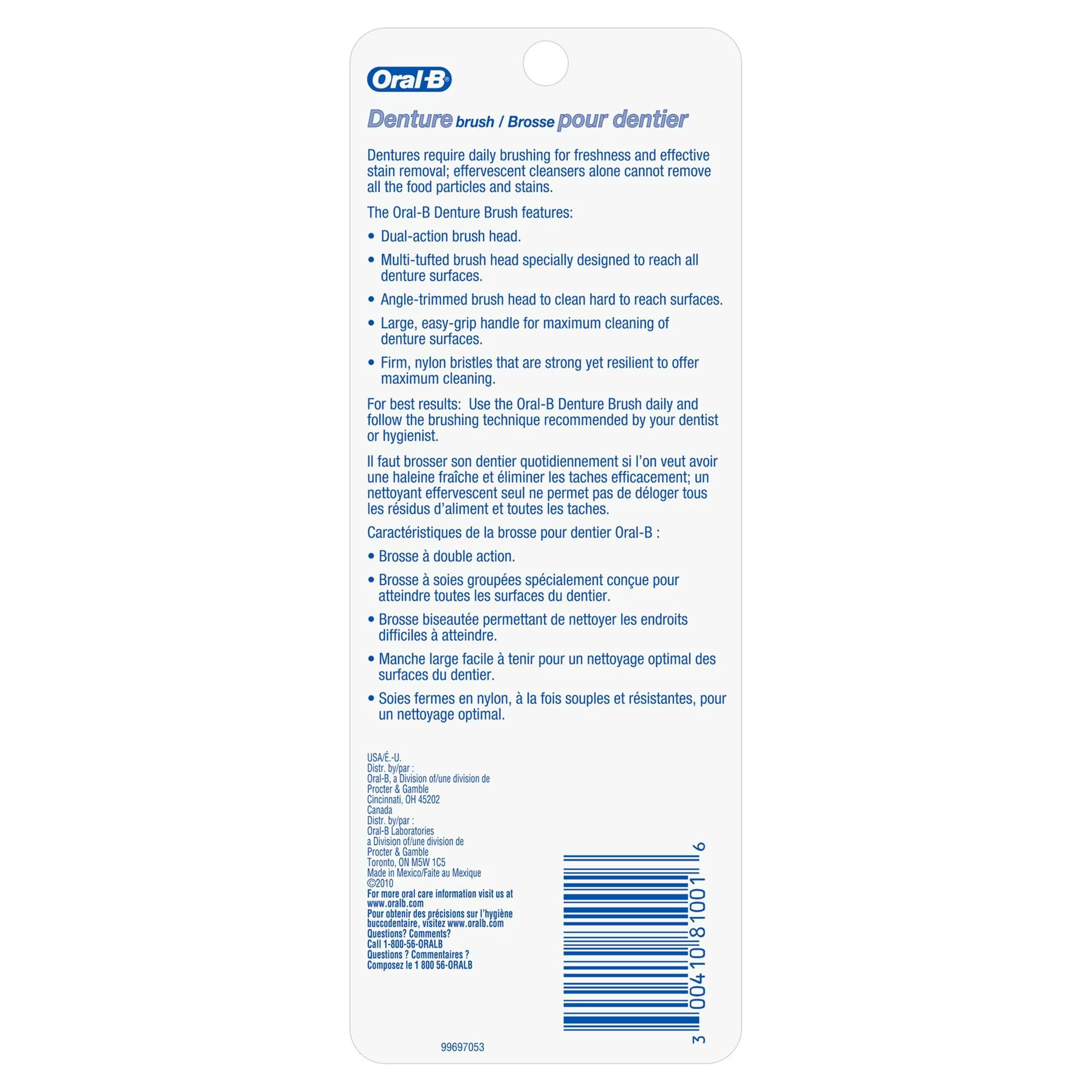 Oral-B Denture Brush Dual Head - each, Pack of 2