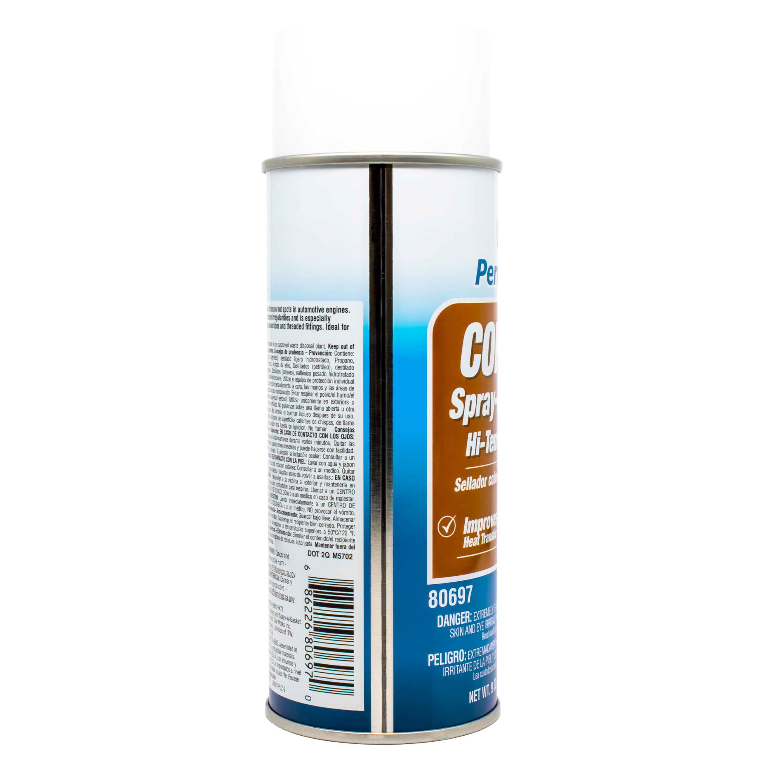 Permatex 80697 Copper Spray-A-Gasket Hi-Temp Adhesive Sealant, 9 oz. net Aerosol Can , Orange
