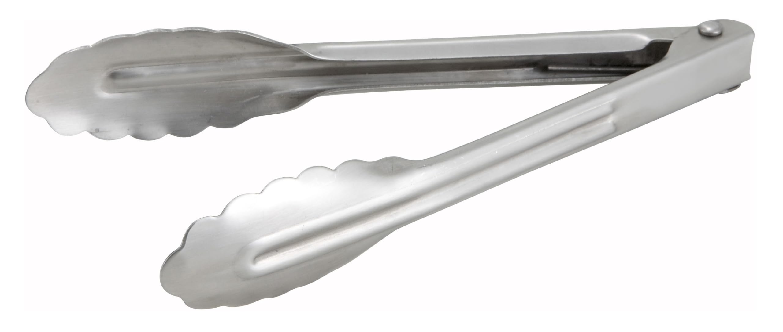Winco Coiled Spring Heavyweight Stainless Steel Utility Tong, 7-Inch