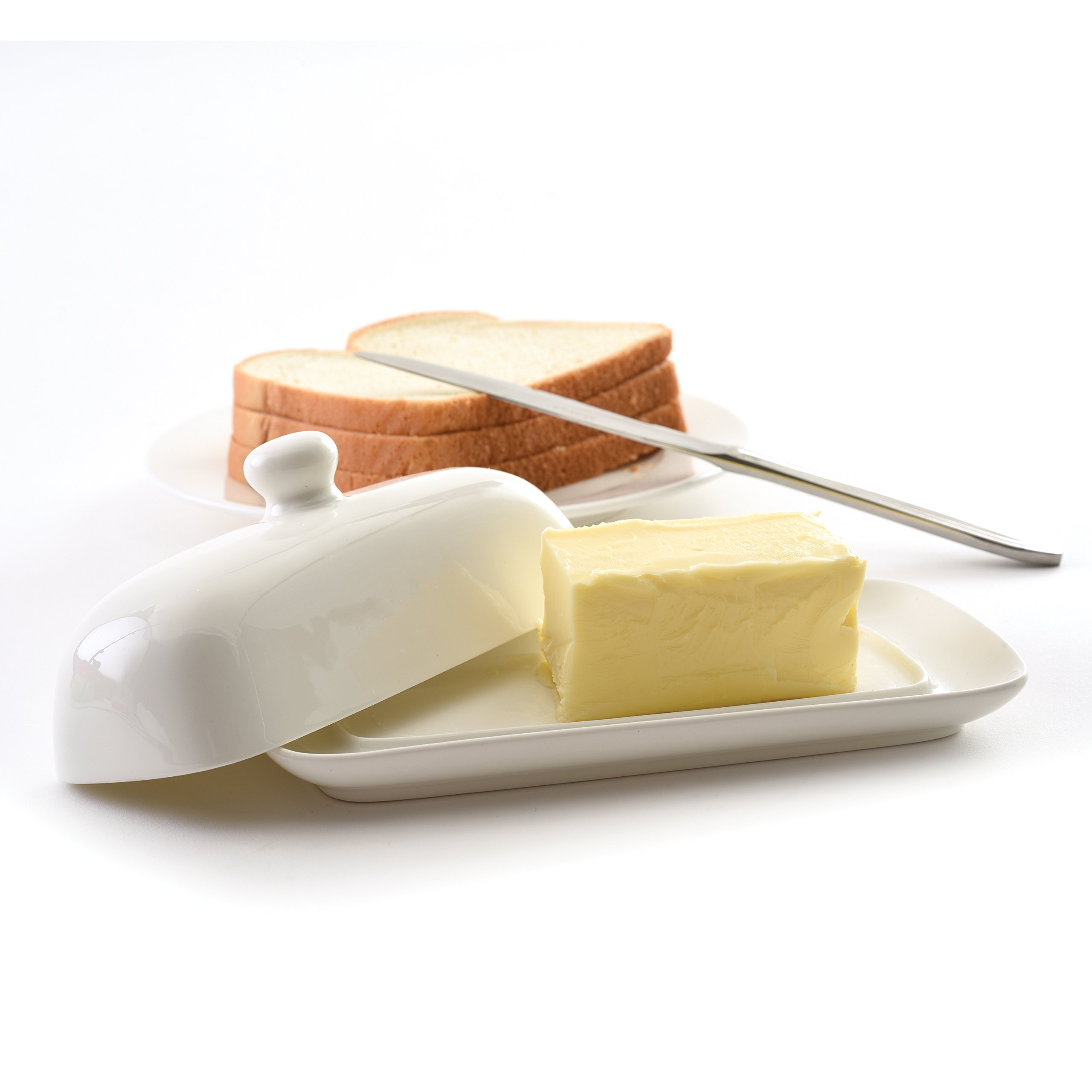 Norpro 8370 Butter Dish, one, White