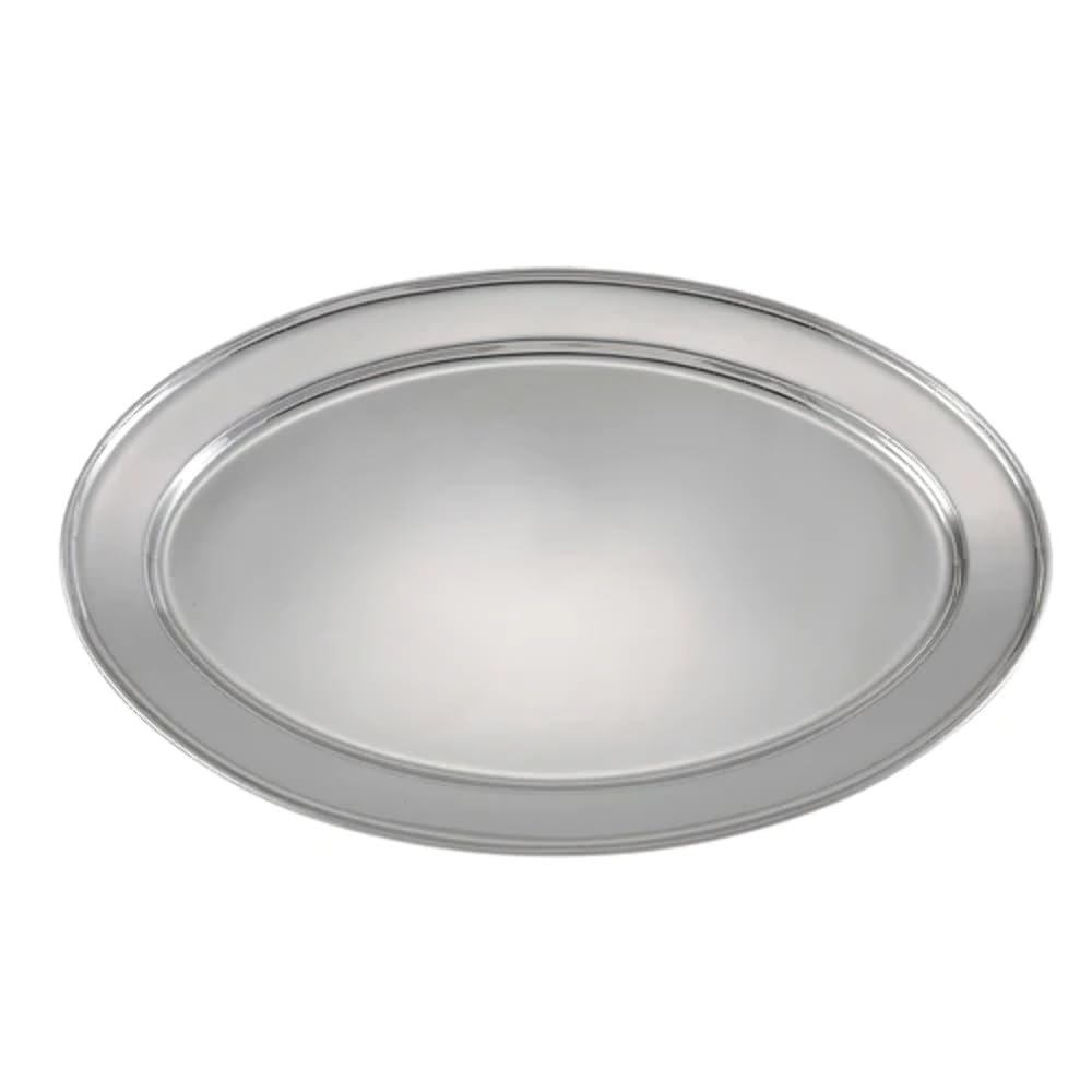 Winco Stainless Steel OPL-22 Oval Platter, 21.75 14.5-Inch