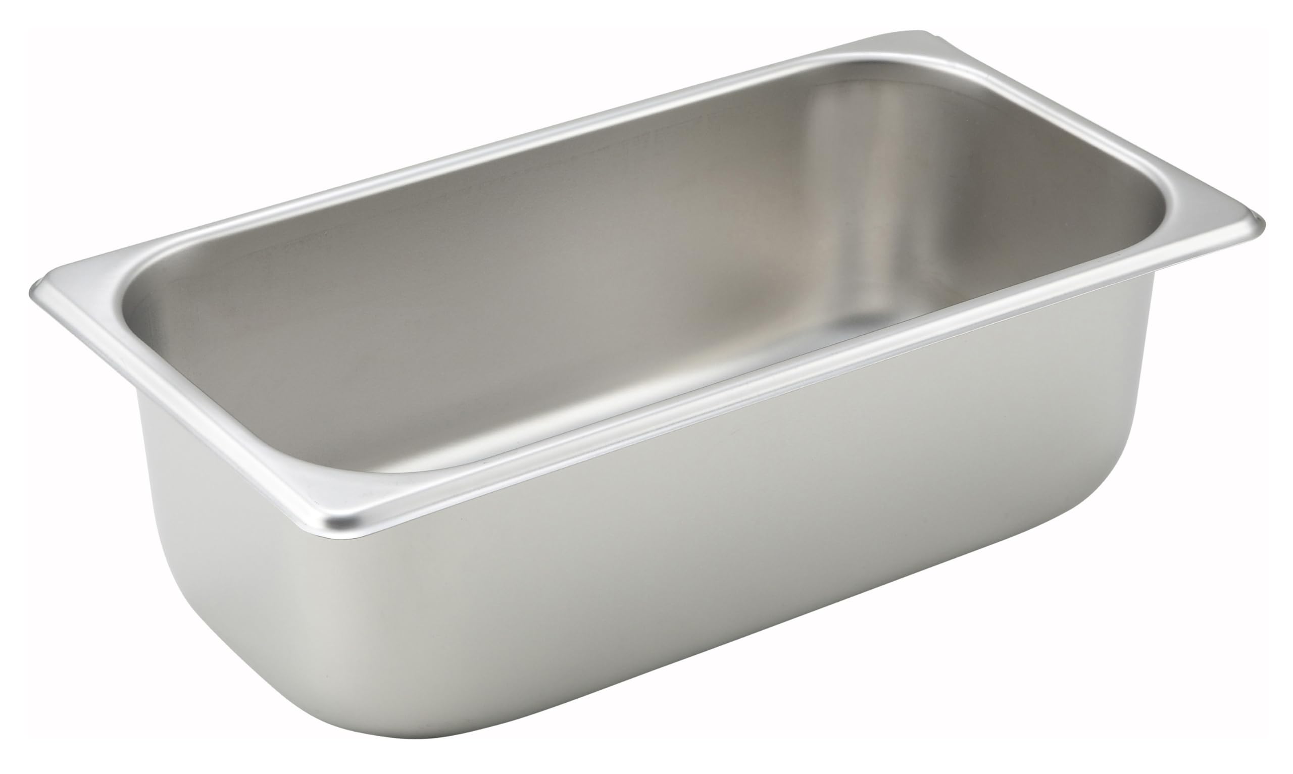 Winco 1/3 Size Pan, 4-Inch,Stainless Steel,Medium