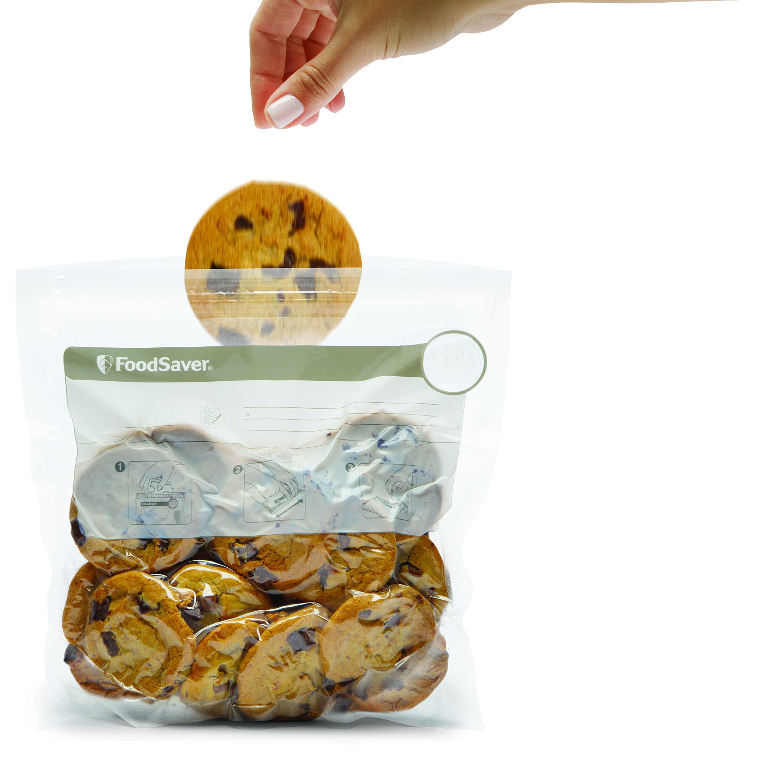 FoodSaver 1-Gallon Vacuum Zipper Bags, 12 Count, Multi