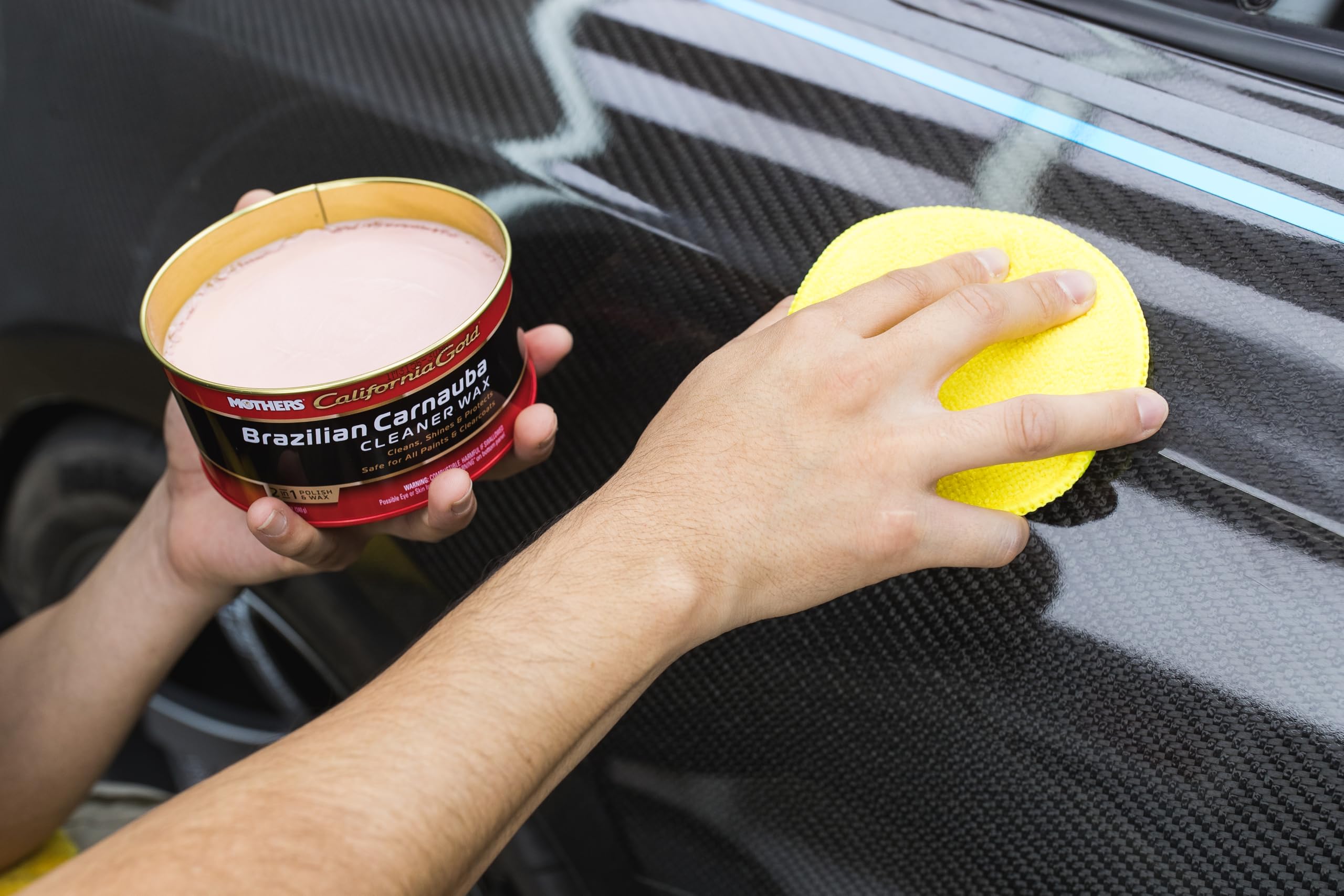 Mothers 05500 California Gold Brazilian Carnauba Cleaner Wax Paste - 12 oz.