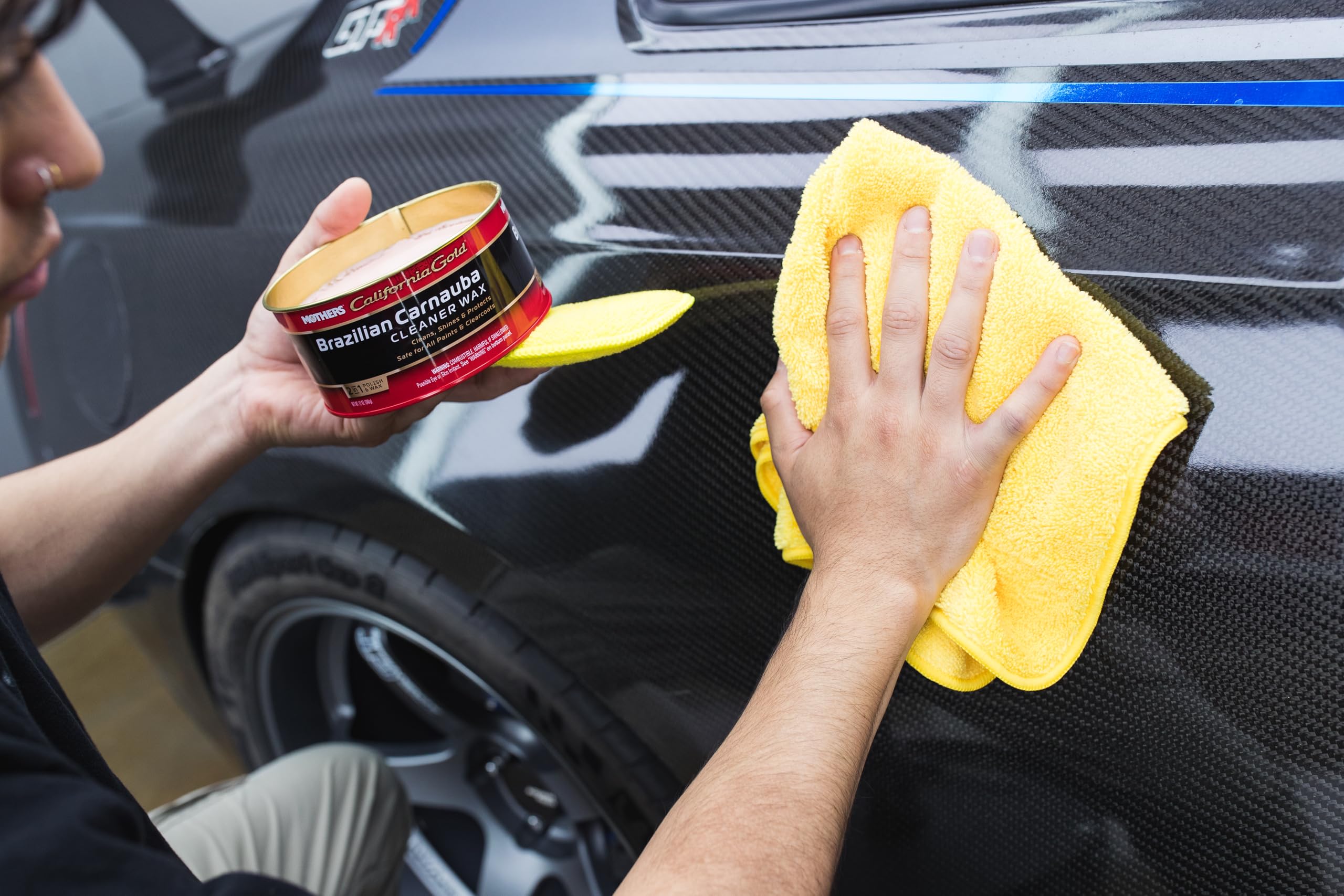 Mothers 05500 California Gold Brazilian Carnauba Cleaner Wax Paste - 12 oz.