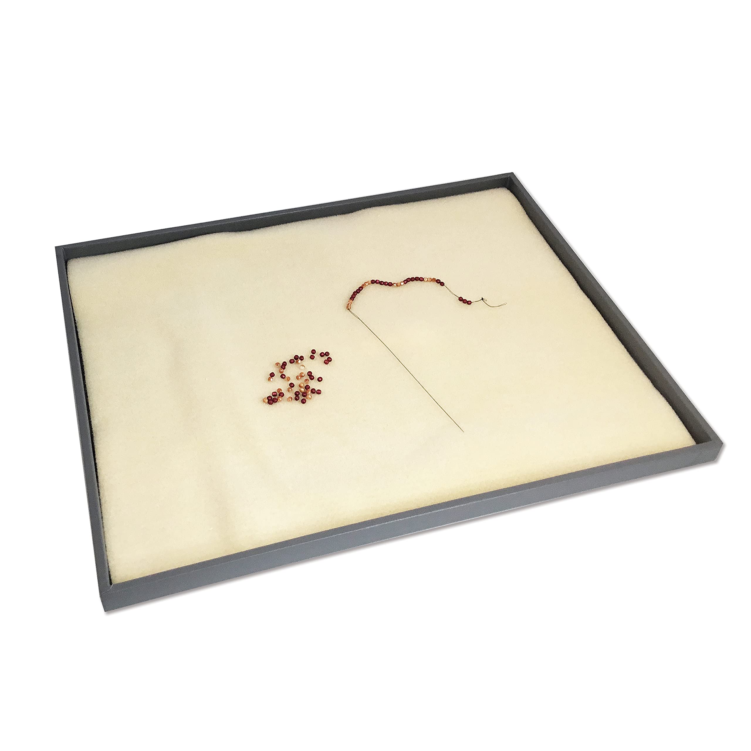 The Beadsmith Bead Mat Tray – Portable Workstation – 11.5” x 14.5” x 0.5” – Lightweight Tray for Holding Bead Mats, Beads and Jewelry Storage – Easy to Transport