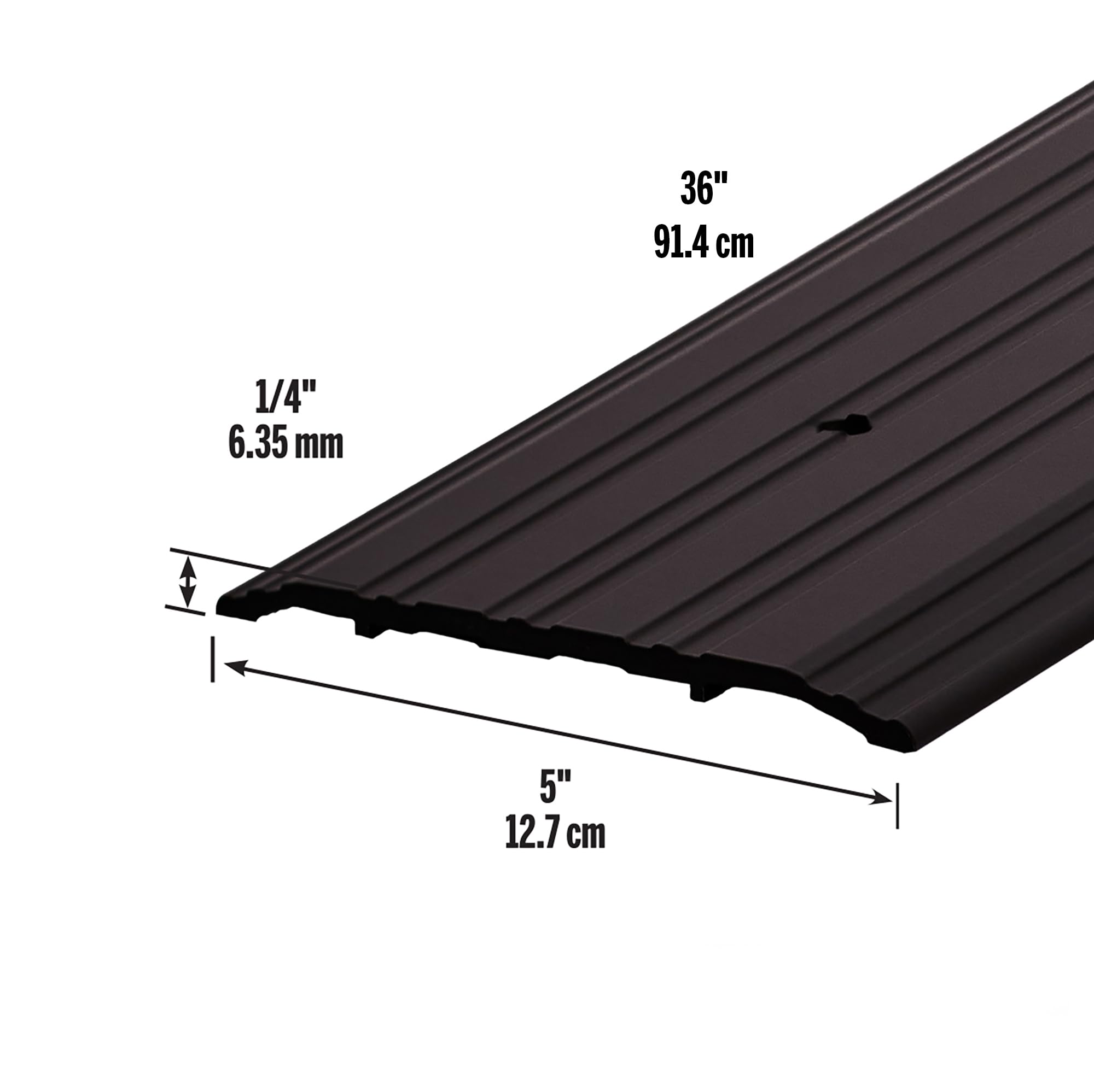 M-D Building Products 68395 1/4-Inch by 5-Inch - 36-Inch TH042 Fluted Saddle, Bronze