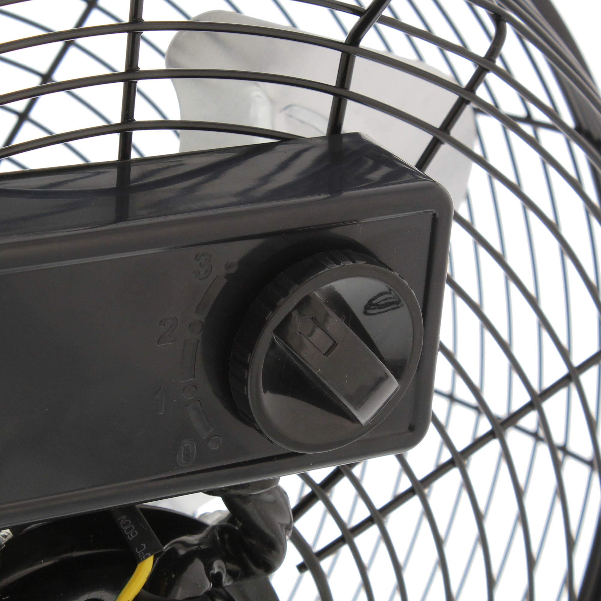Comfort Zone CZHV12B 12-inch High-Velocity 3-Speed Floor Fan with 180-Degree Tilt, Black