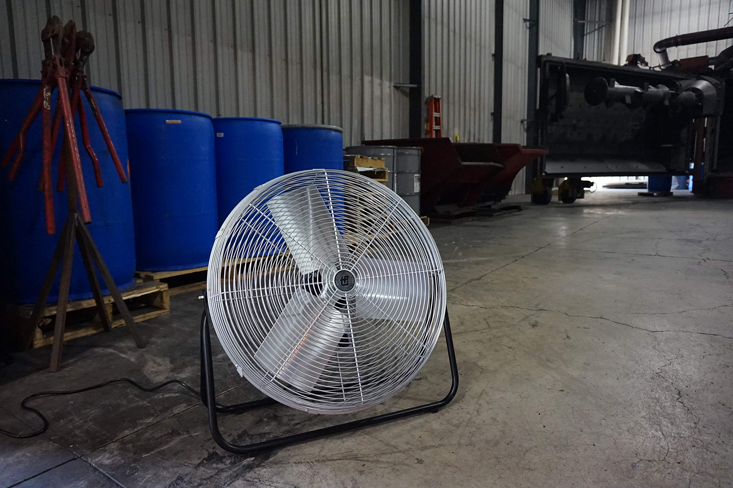 TPI Corporation F24-TE Industrial Workstation Floor Fan, Single Phase, 24" Diameter, 120 Volt