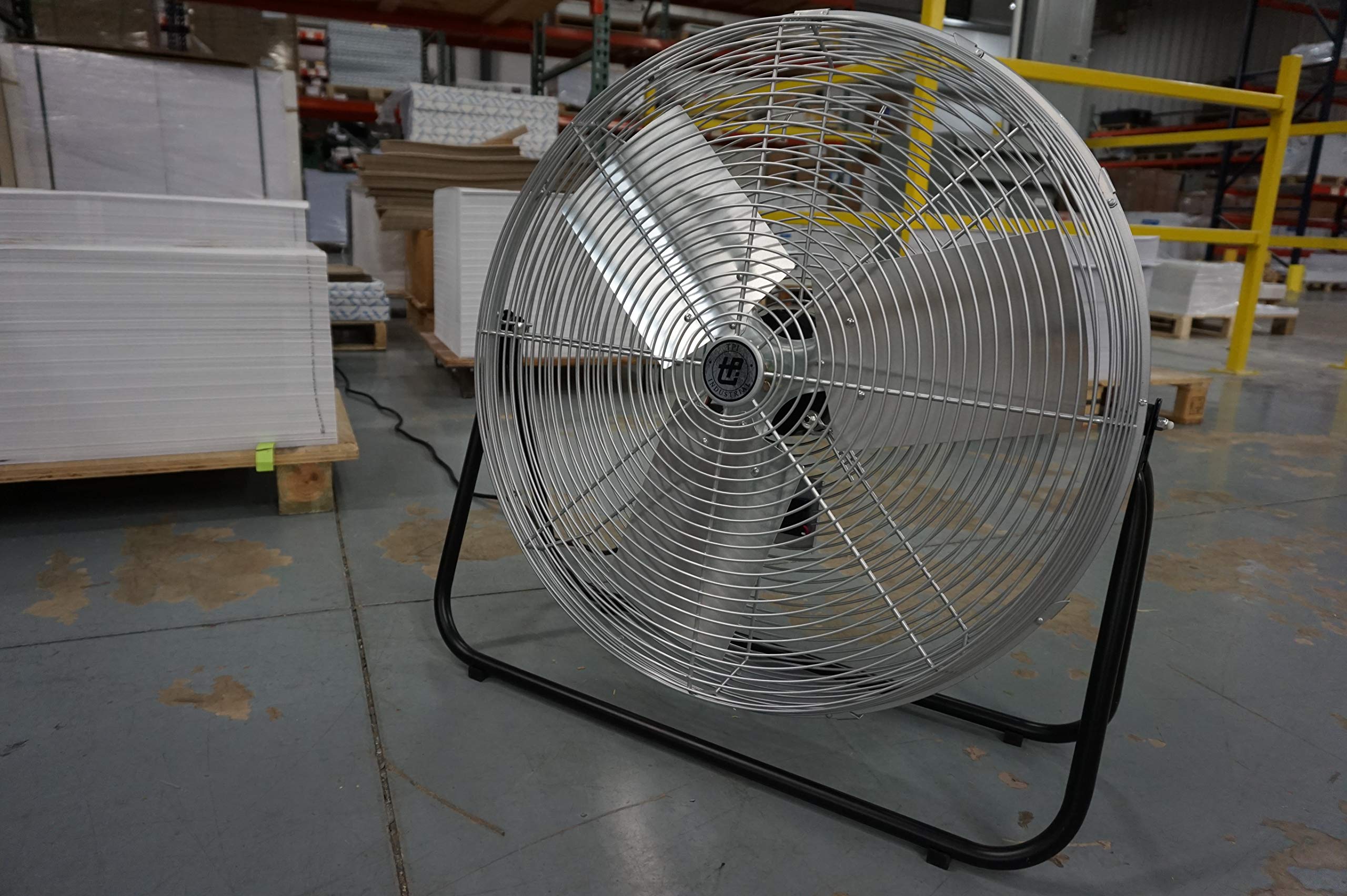 TPI Corporation F24-TE Industrial Workstation Floor Fan, Single Phase, 24" Diameter, 120 Volt