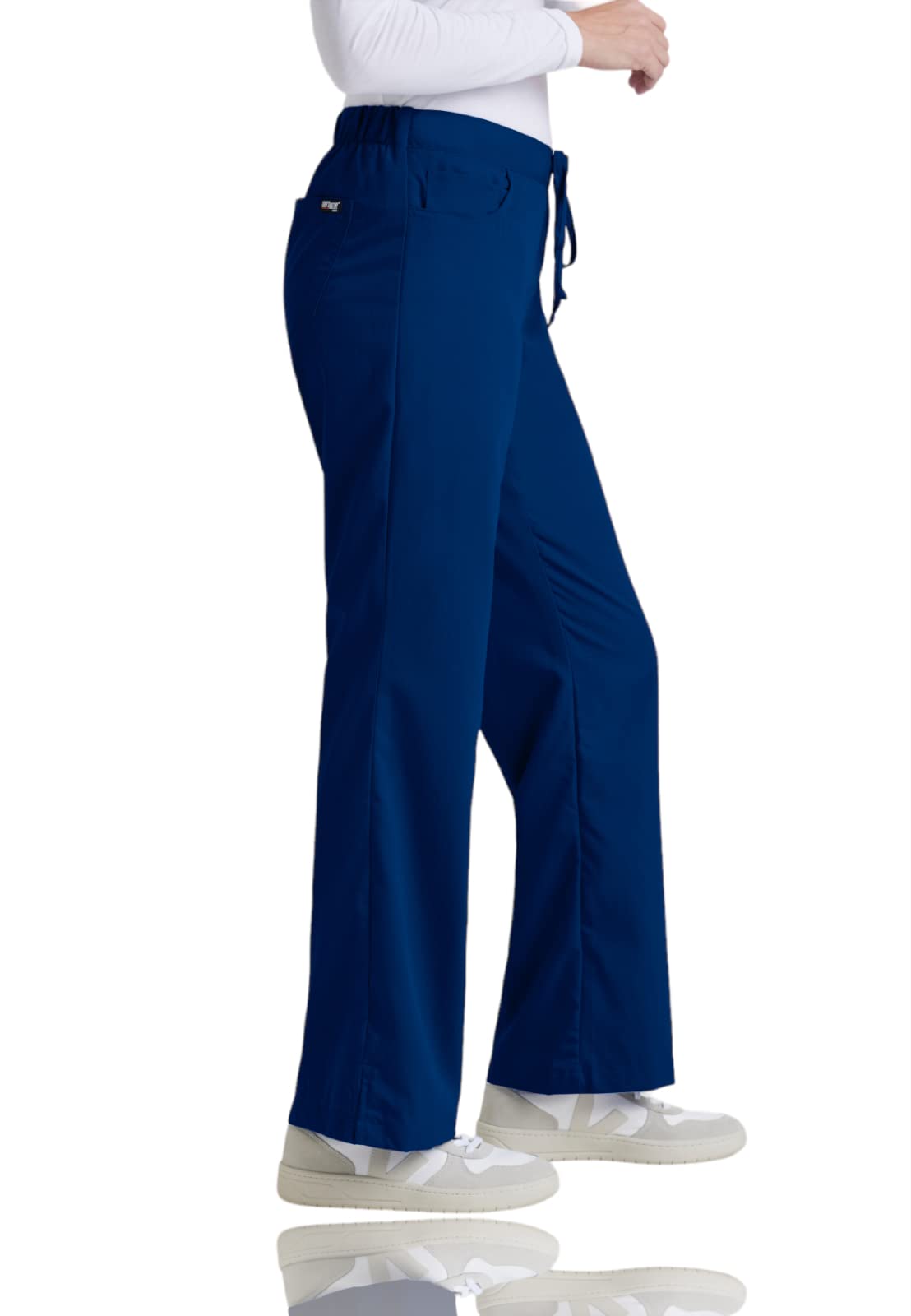 Grey's Anatomy Women's Junior-Fit Five-Pocket Drawstring Scrub Pant - X-Large - Indigo