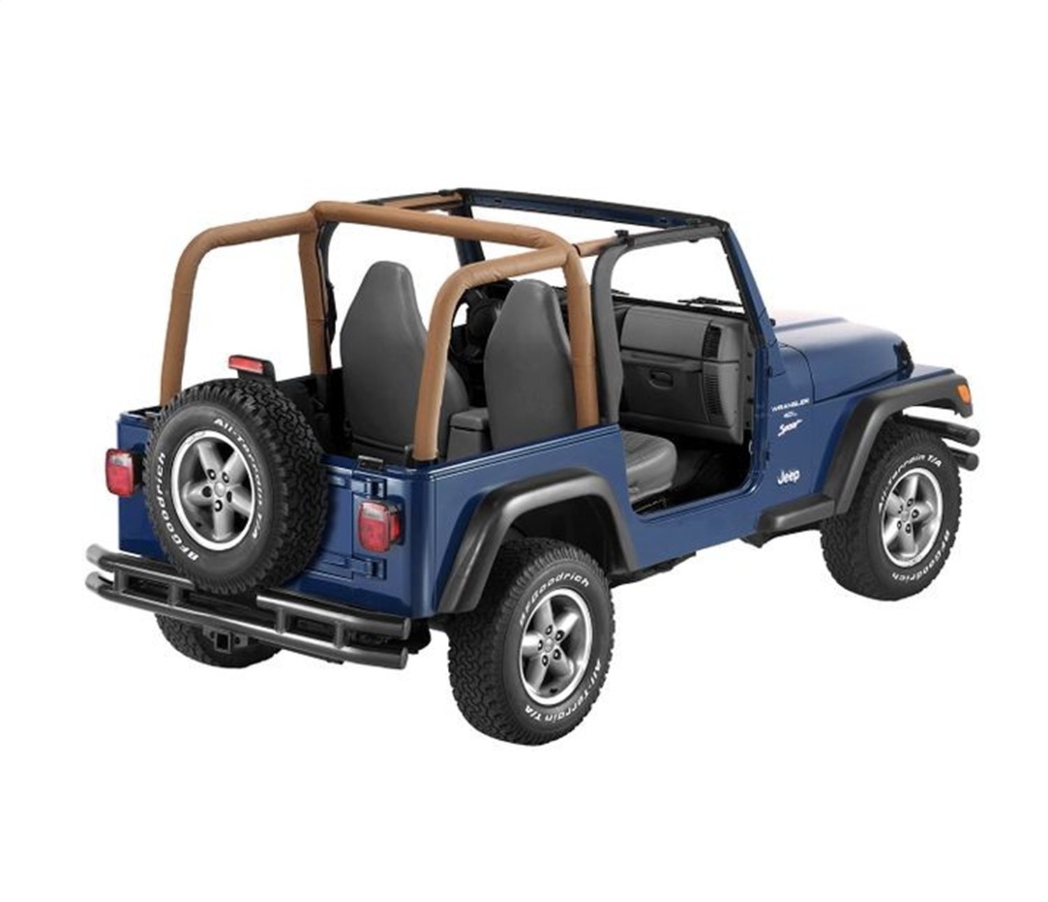 Bestop 80020-37 Spice Sport Bar Cover for 1997-2002 Wrangler TJ with or Without Factory soundbar, Black