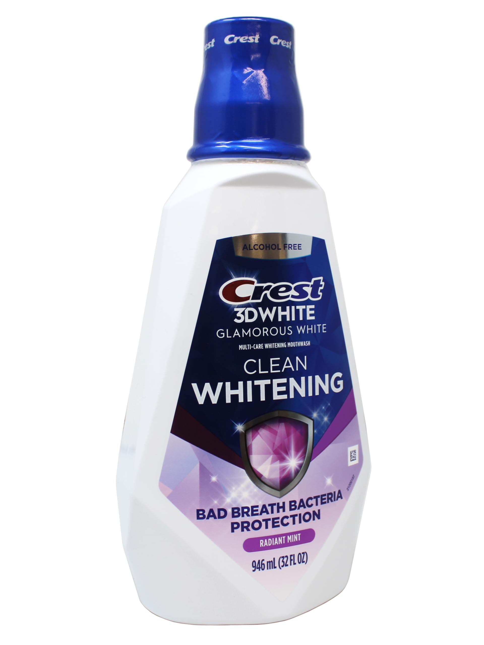 Crest 3D White Glamorous White Mouthwash, Alcohol Free Multi-Care Whitening Mouthwash, Arctic Mint, 32 fl oz (946 mL) - Pack of 3