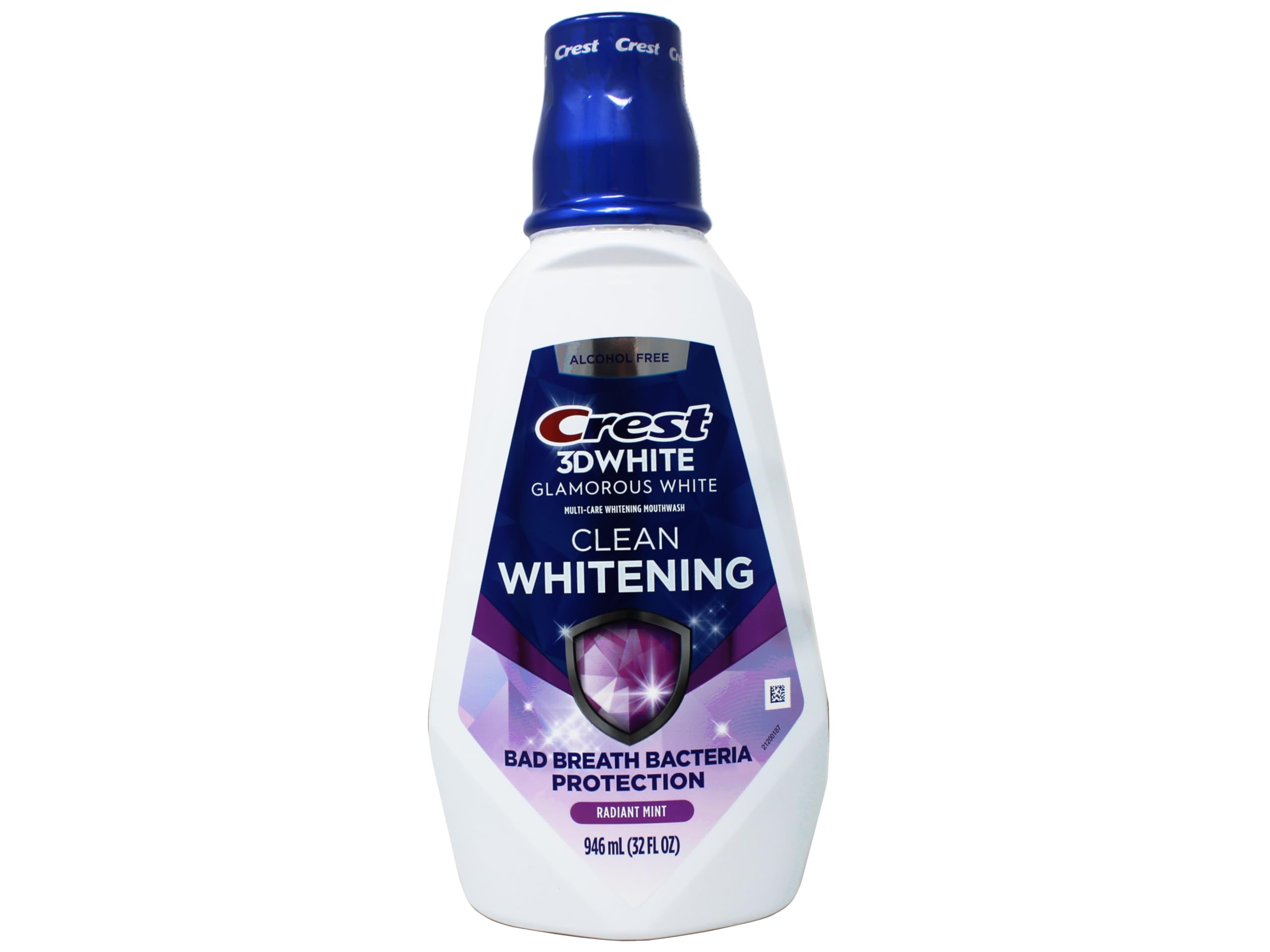 Crest 3D White Glamorous White Mouthwash, Alcohol Free Multi-Care Whitening Mouthwash, Arctic Mint, 32 fl oz (946 mL) - Pack of 3