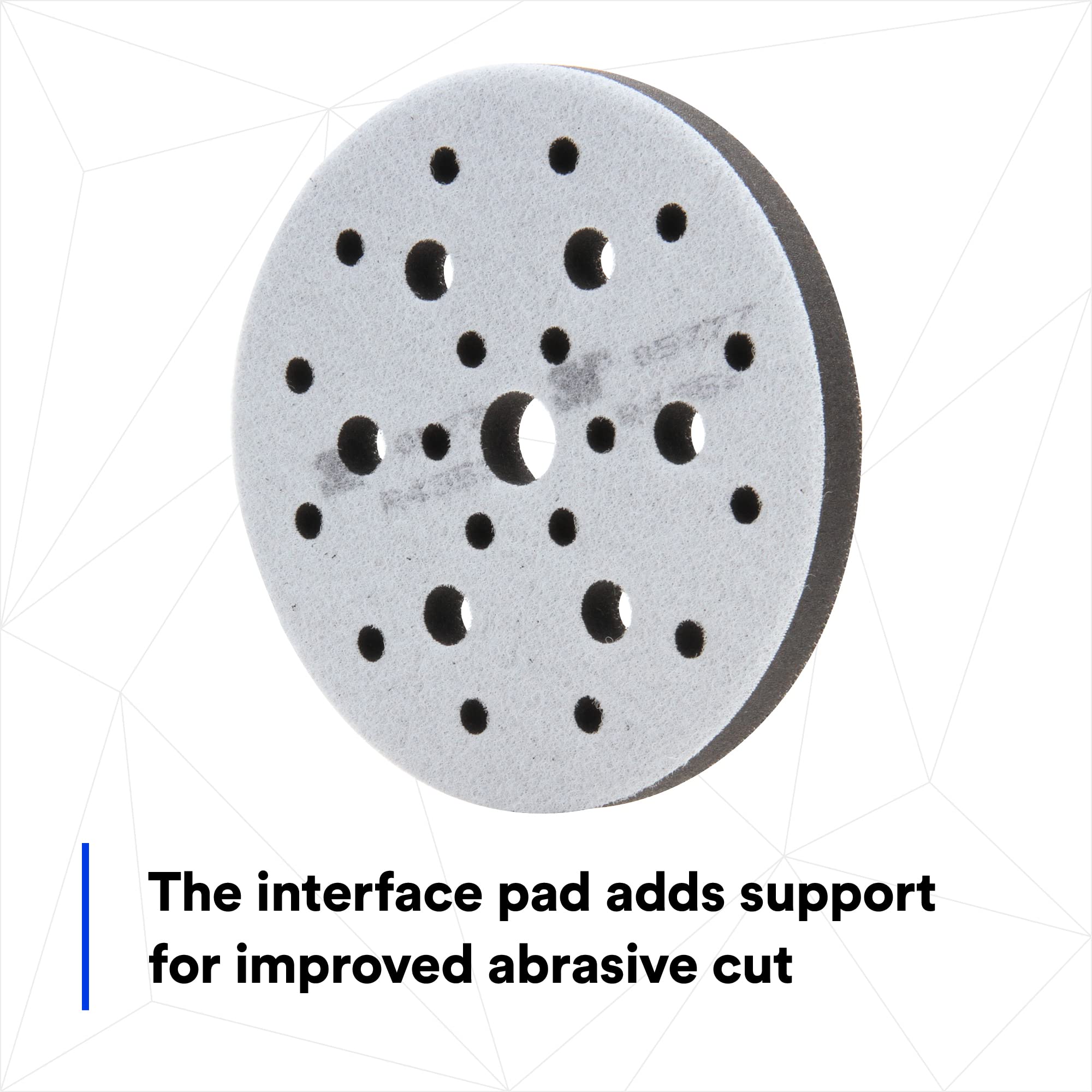 3M Hookit Soft Interface Pad 05777, Foam, Hole Pattern, 6 In x 1/2 In x 3/4 In