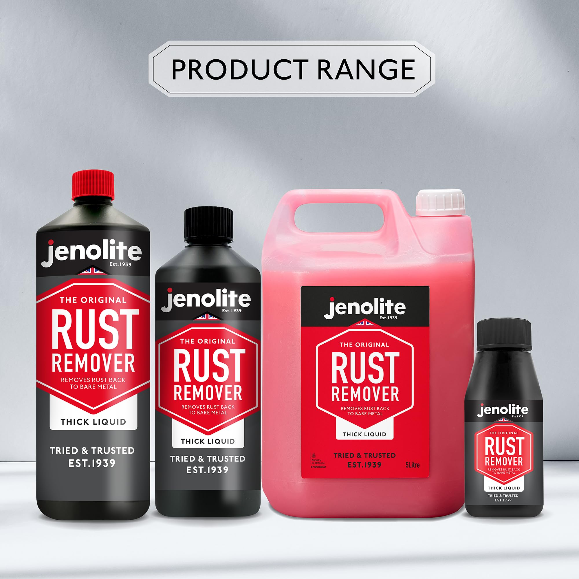 JENOLITE Rust Remover - Thick Liquid - Remover Rust Back to Bare Metal - 5oz (150ml)