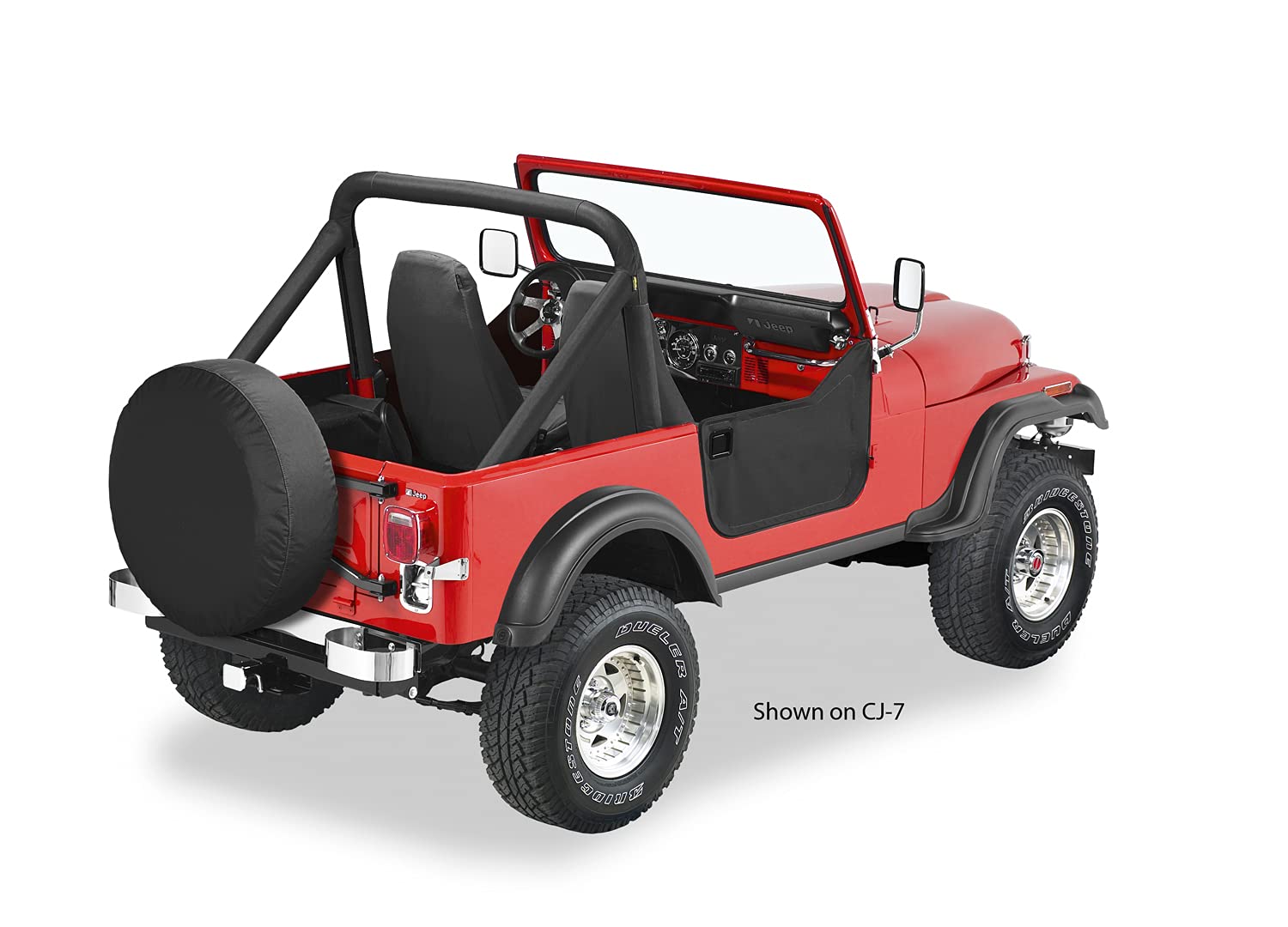 Bestop 5303001 Black Crush Lower Fabric Half Doors for 1964-1984 Toyota Land Cruiser