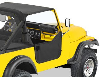Bestop 5302801 Black Lower Fabric Half Doors for 1976-1986 CJ7/CJ8