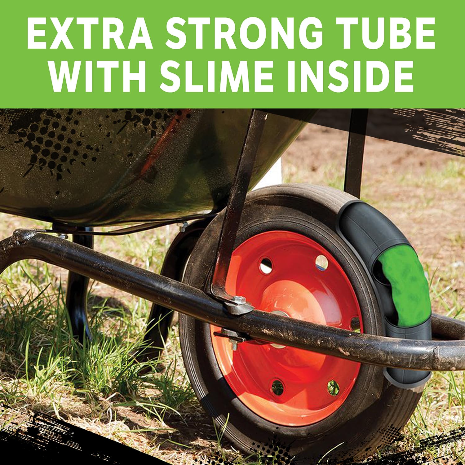 Slime 30012 Inner Tube for wheelbarrows, Lawn Mowers, Trailers, Tractors, Golf Carts, 4-Wheelers and More, Extra Strong, Includes Self-Sealing Sealant, Heavy Duty, Replacement, 4.80/4.0-8"