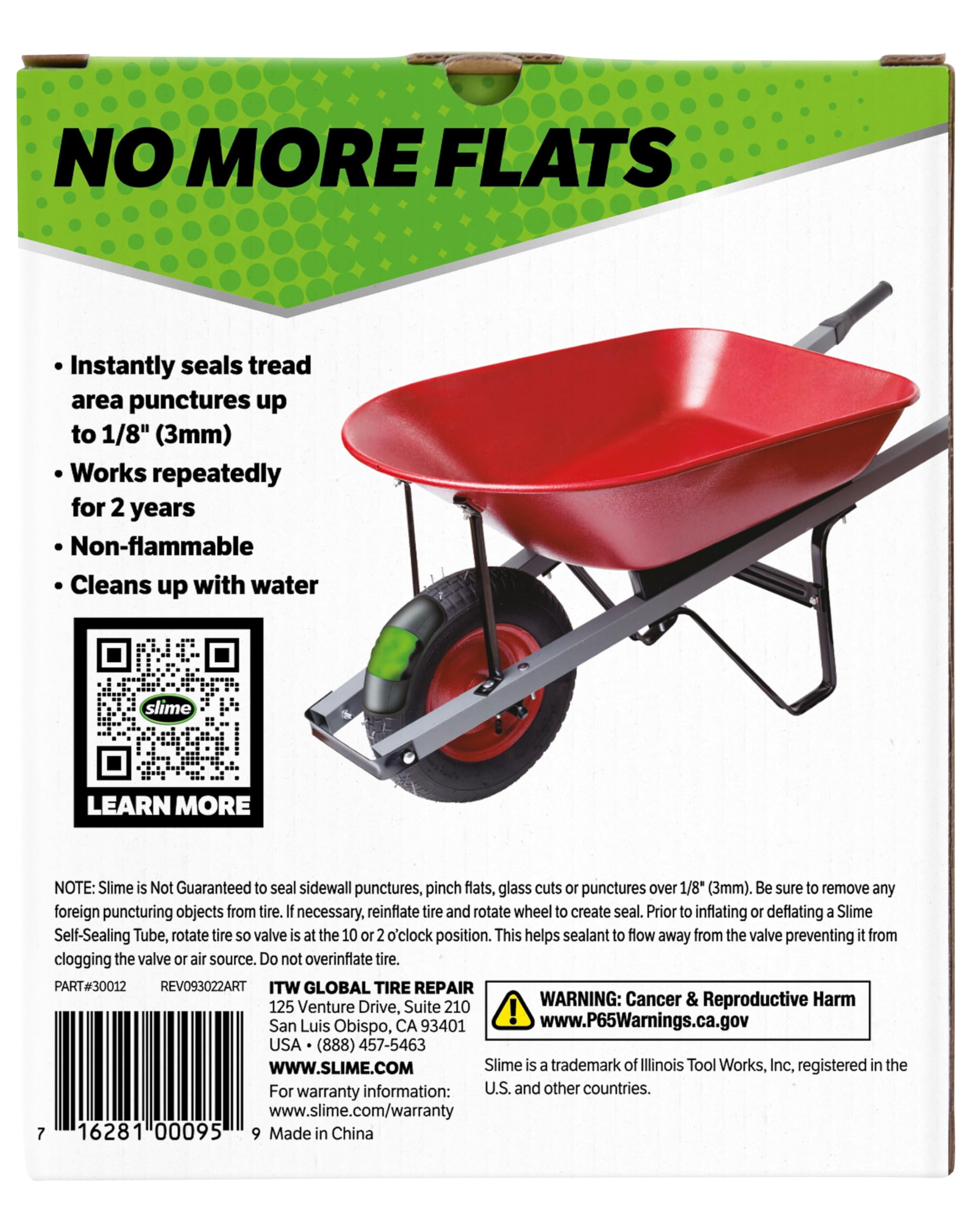 Slime 30012 Inner Tube for wheelbarrows, Lawn Mowers, Trailers, Tractors, Golf Carts, 4-Wheelers and More, Extra Strong, Includes Self-Sealing Sealant, Heavy Duty, Replacement, 4.80/4.0-8"