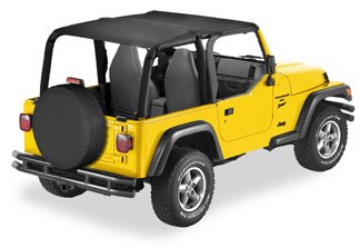 Bestop 5253015 Black Denim Safari-Style Bikini Top for 1997-2002 Wrangler