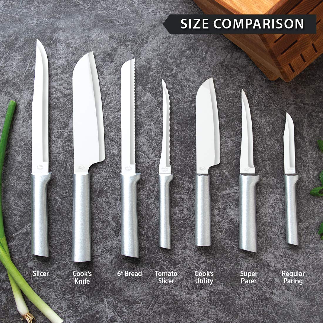 Rada Cutlery Super Parer Paring Knife – Stainless Steel Blade With Silver Aluminum Handle, 8-3/8 Inches
