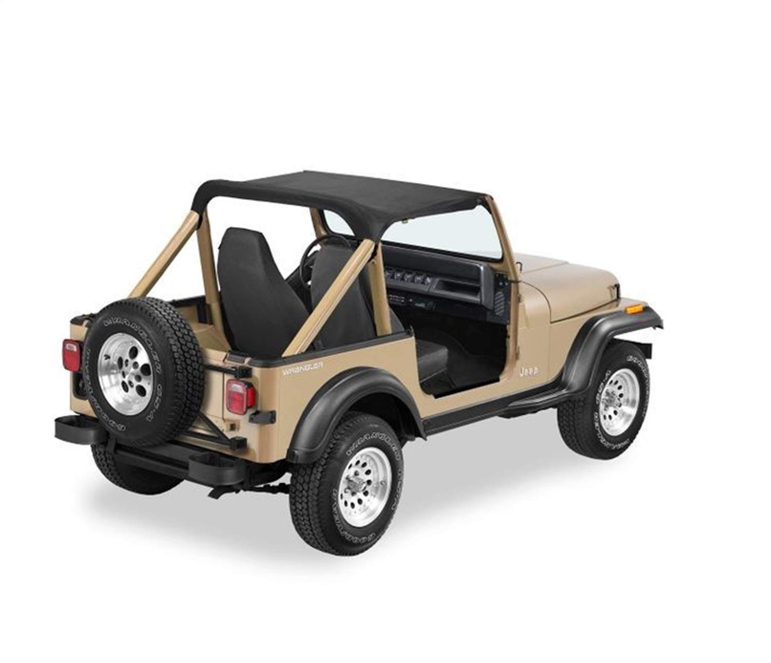 Bestop 5250901 Black Targa-Style Strapless Bikini Top for 1987-1991 Wrangler