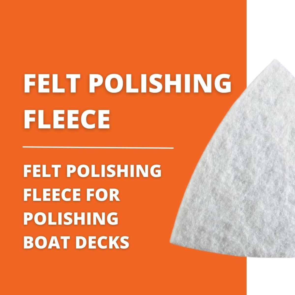 Fein Felt Polishing Fleece for Polishing Chrome, Stainless Steel, Aluminum and Non-Ferrous Metals - 3-1/8" Edge Length, 5-Pack - 63723032010