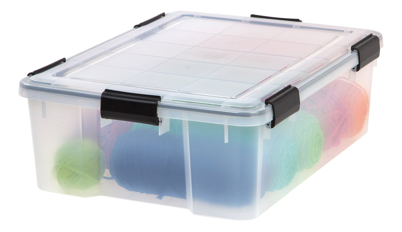 IRIS WEATHERTIGHT Storage Box, 2 Pack, Clear