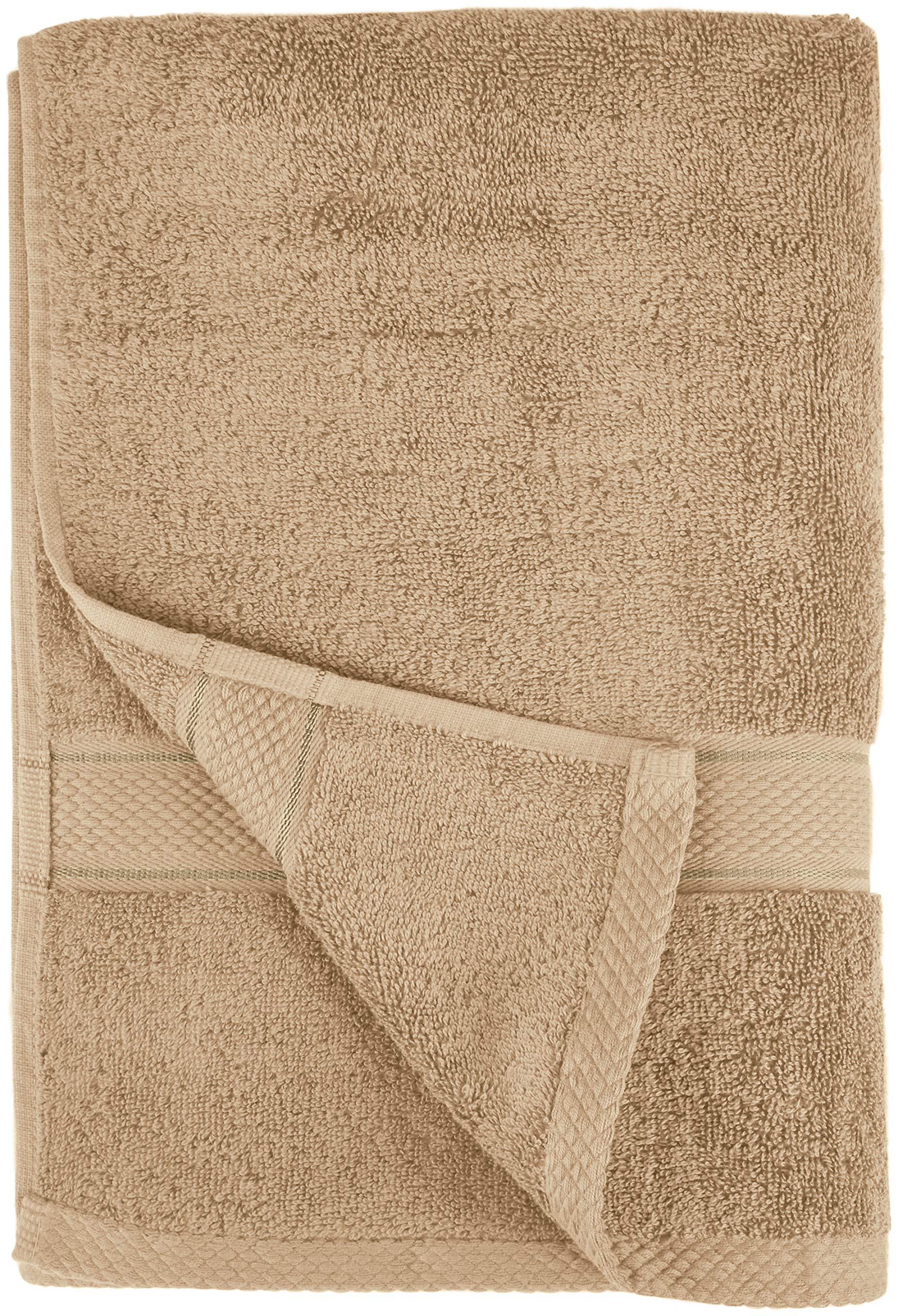 Amazon Brand β Pinzon 6 Piece Blended Egyptian Cotton Bath Towel Set - Driftwood