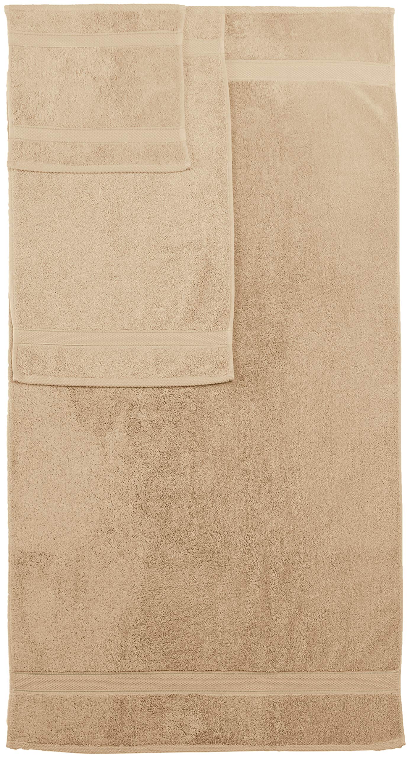 Amazon Brand β Pinzon 6 Piece Blended Egyptian Cotton Bath Towel Set - Driftwood