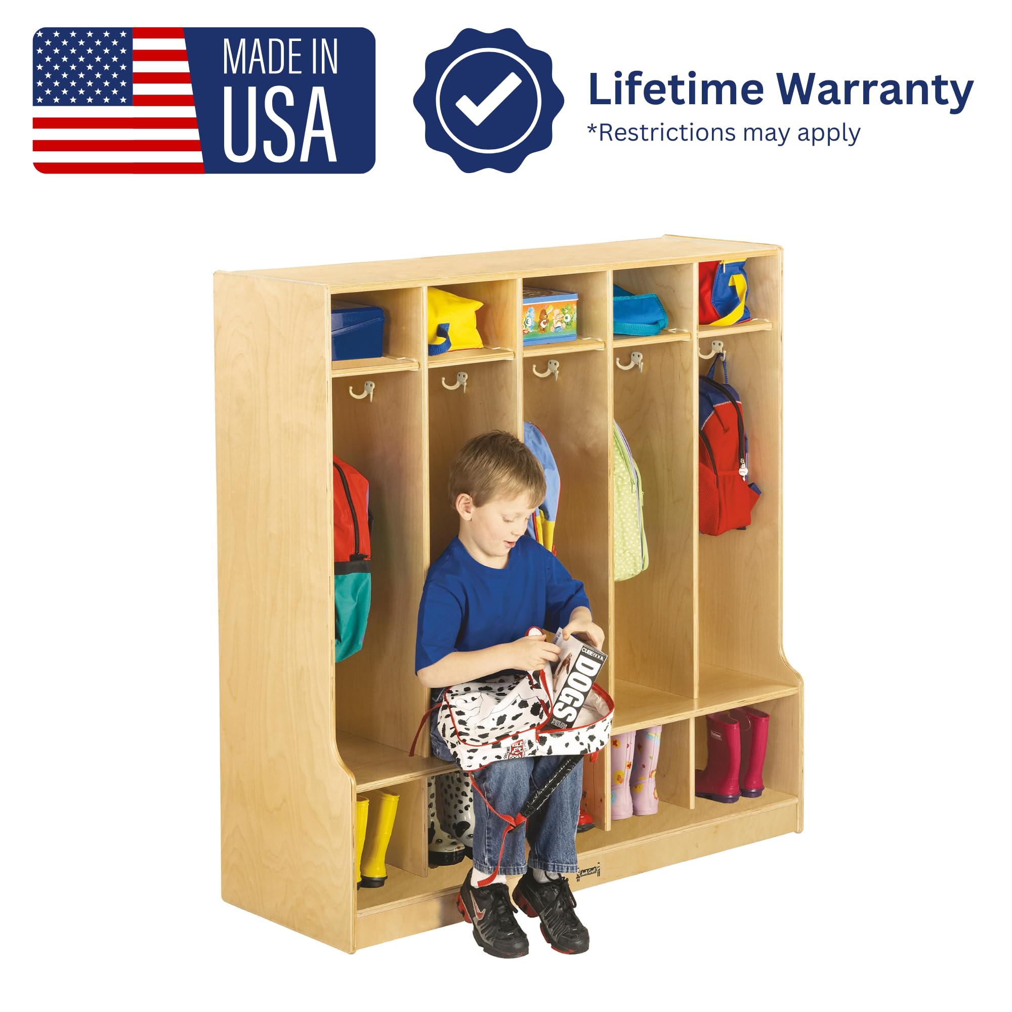 Jonti-Craft 5 Sections Step Coat Locker