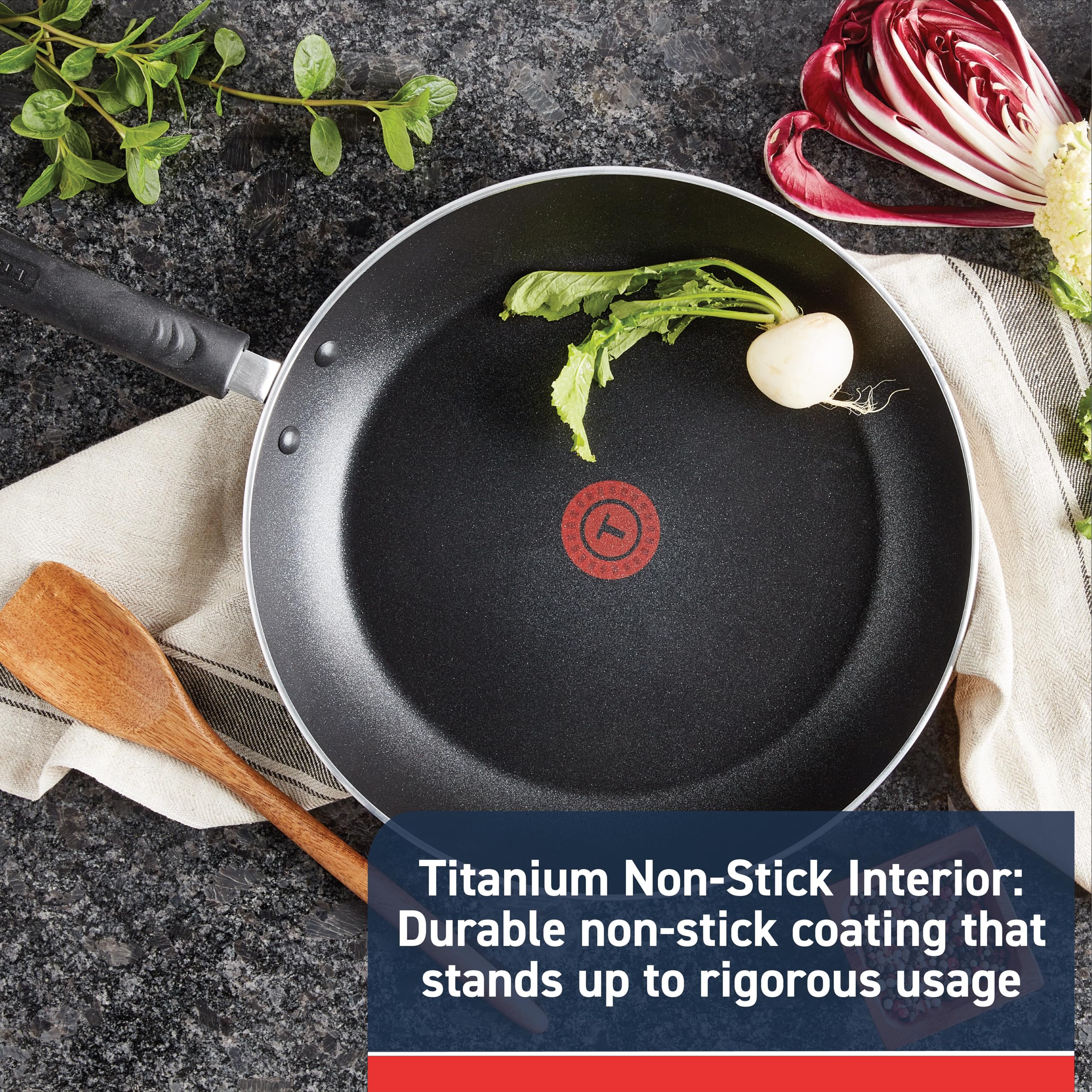 T-fal E93802 Professional Total Nonstick Thermo-Spot Heat Indicator Fry Pan, 8-Inch, Black, 2100086426