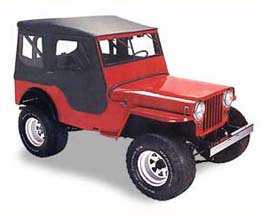 Bestop 5140401 Black Tigertop for 1953-1964 CJ-3B Models