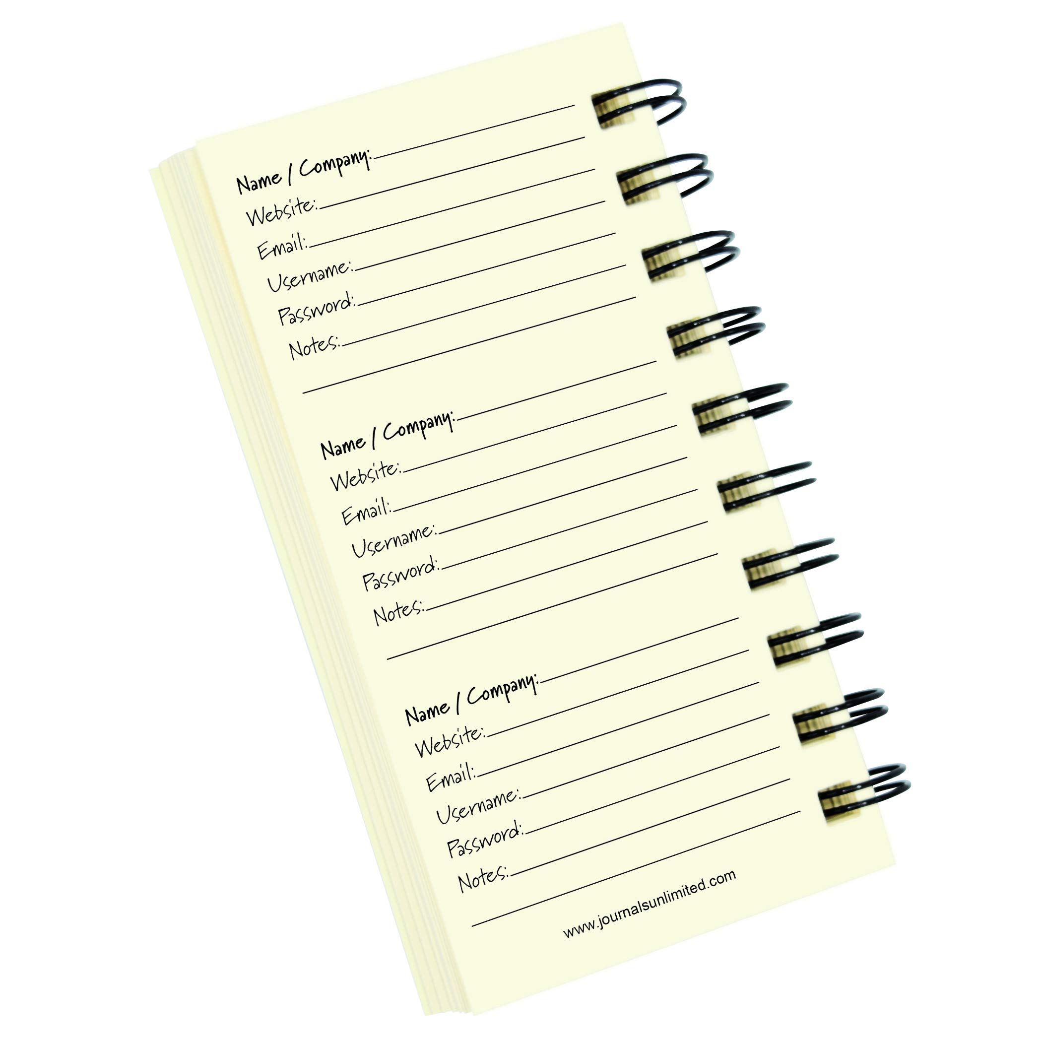 Journals Unlimited "Write it Down!" Series Guided Journal, Online Accounts, My Password Journal, with a Kraft Hard Cover, Made of Recycled Materials, 3.5”x8.5”