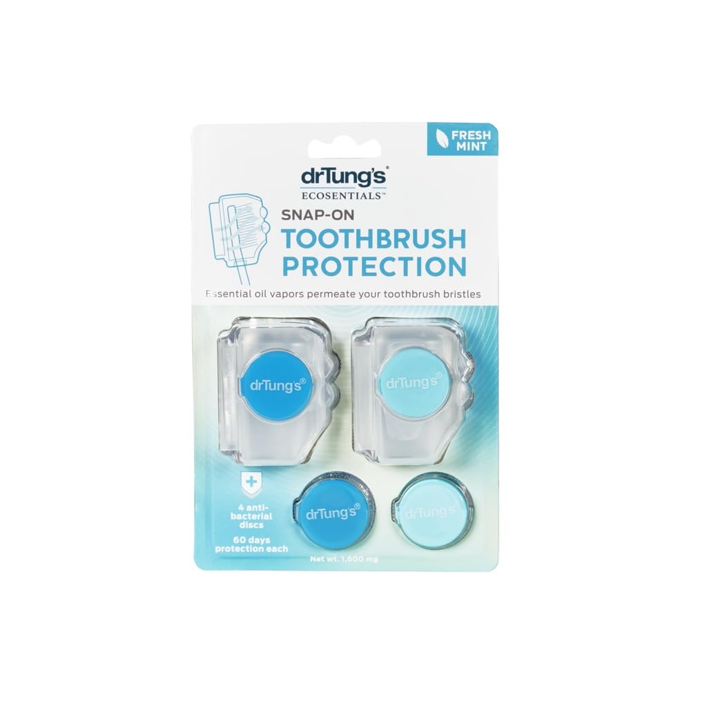 Dr. Tung's Snap-On Toothbrush Sanitizer 2 Count - Assorted Colors